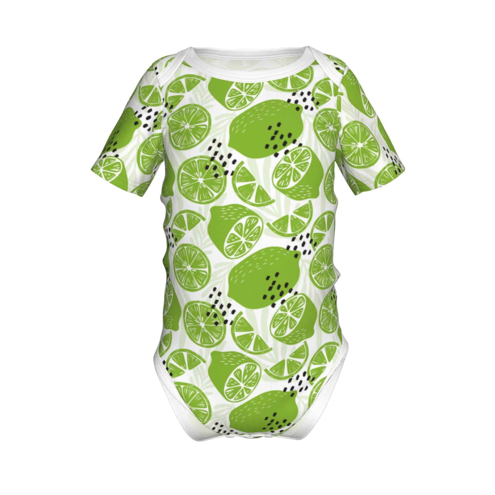 Gaeub Green Various Lemons Print Infant Climbing Onesie,Toddler Outfit ...