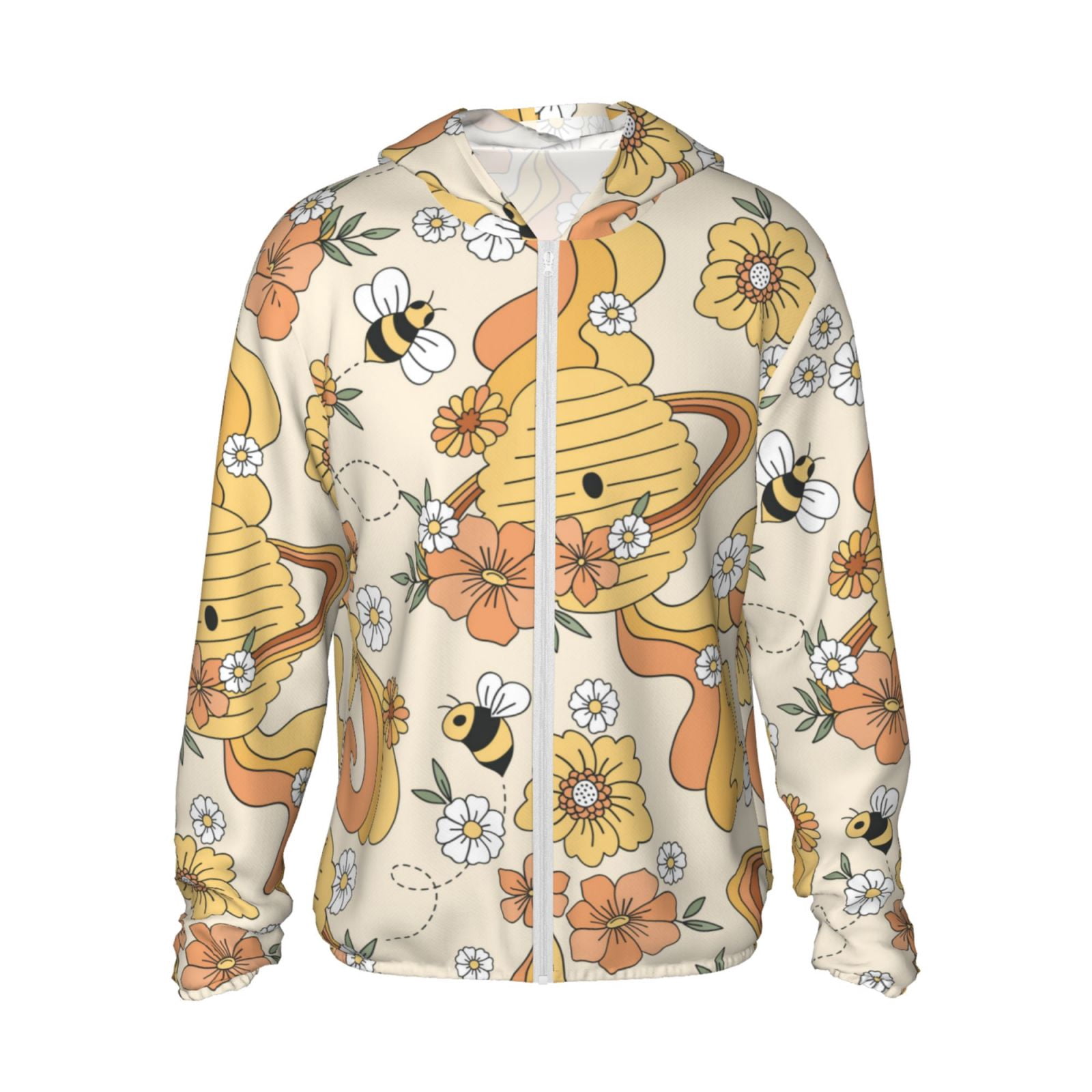 Gaeub Groovy Floral Men's and Women's UPF 50+ Long-Sleeved Sun ...