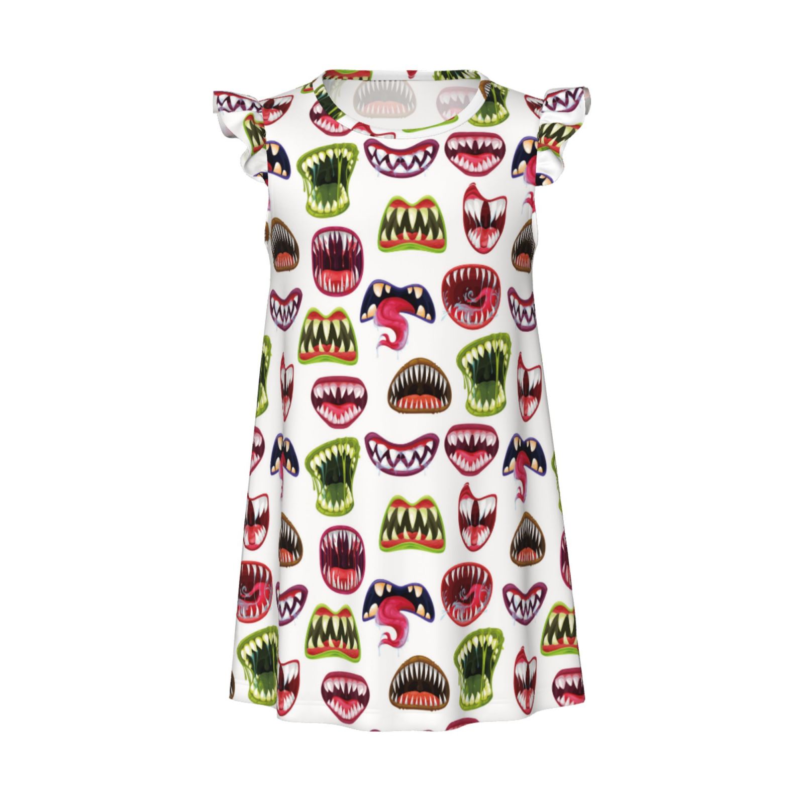 Gaeub Halloween Mouth Girls Pajamas Dress, Comfortable Nightwear ...