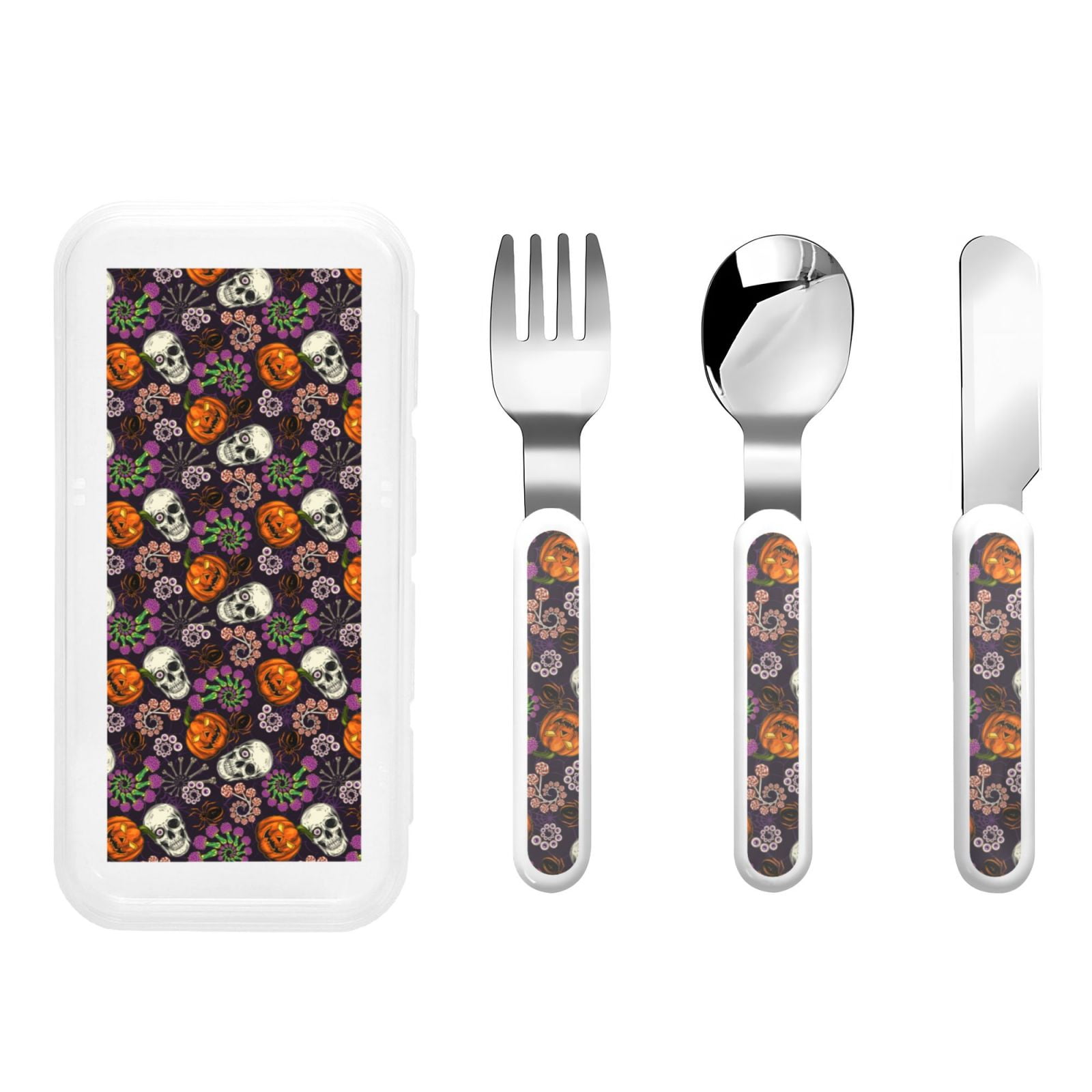 Gaeub Halloween With Skull Print 3-Piece Children Knife Spoon Fork Set ...