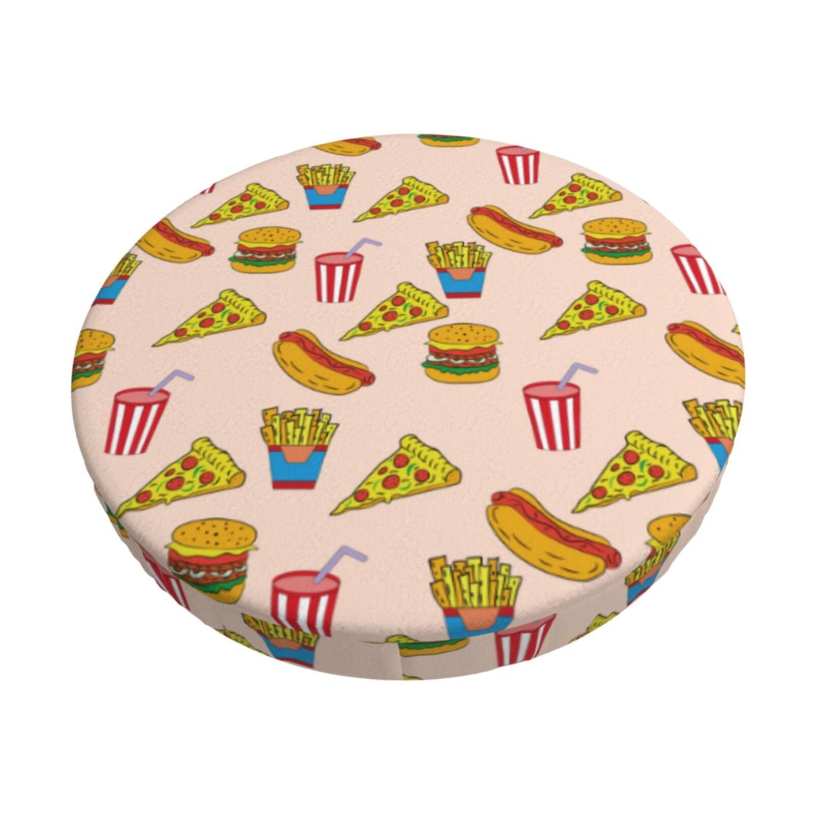 Gaeub Hamburger Pizza Coke Velvet Stool Cushion Covers with Foam ...