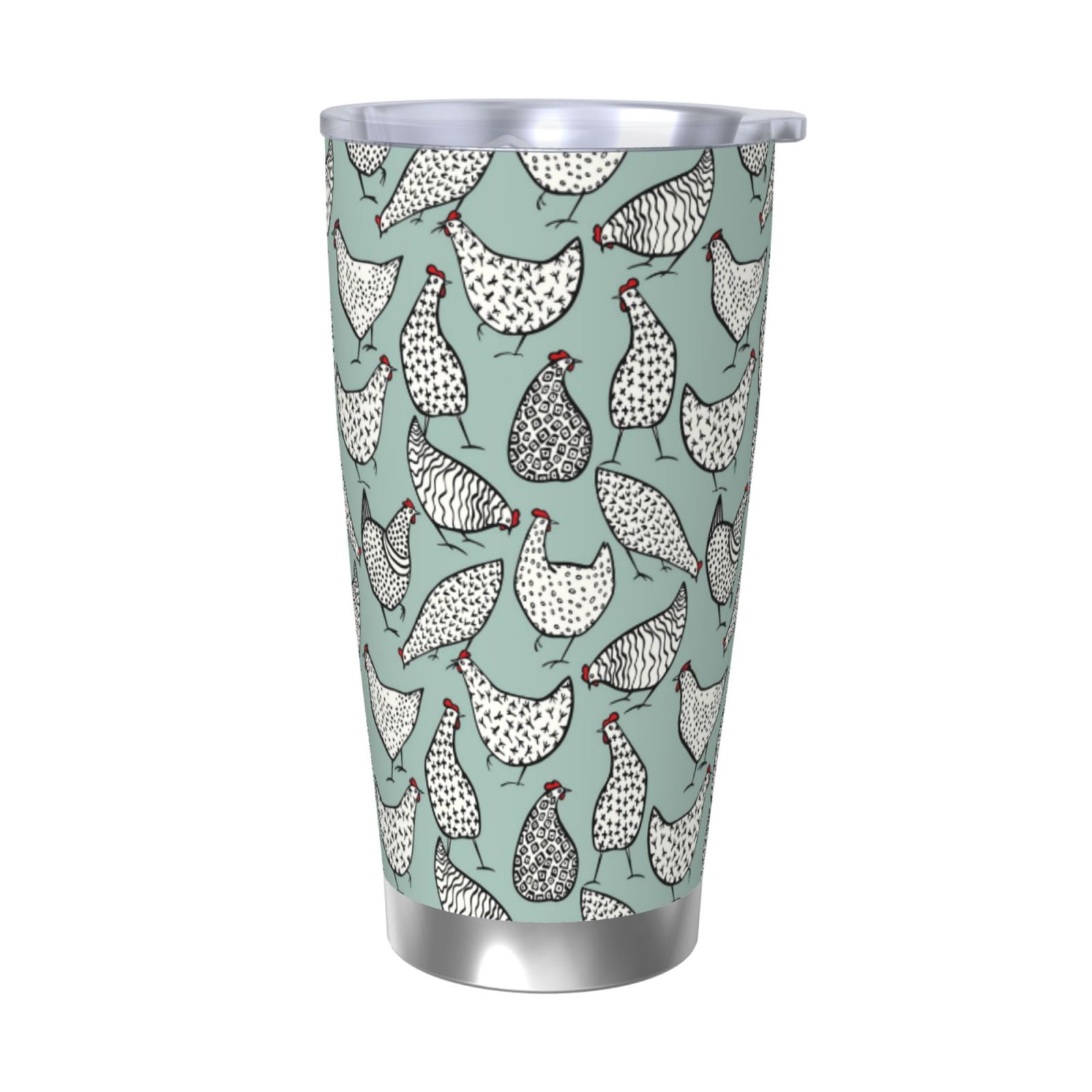 Gaeub Hand Drawn Chickens Print 20-Ounce Stainless Steel Car Cup ...
