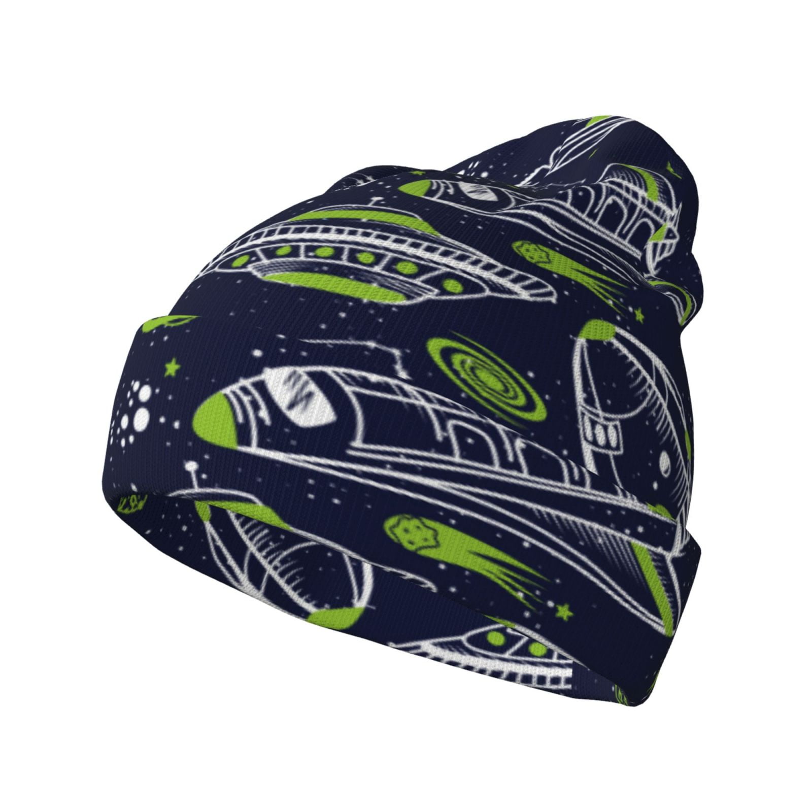 Gaeub Hand Drawn Rockets Print Unisex Knitted Hat,Warm Winter Beanie ...