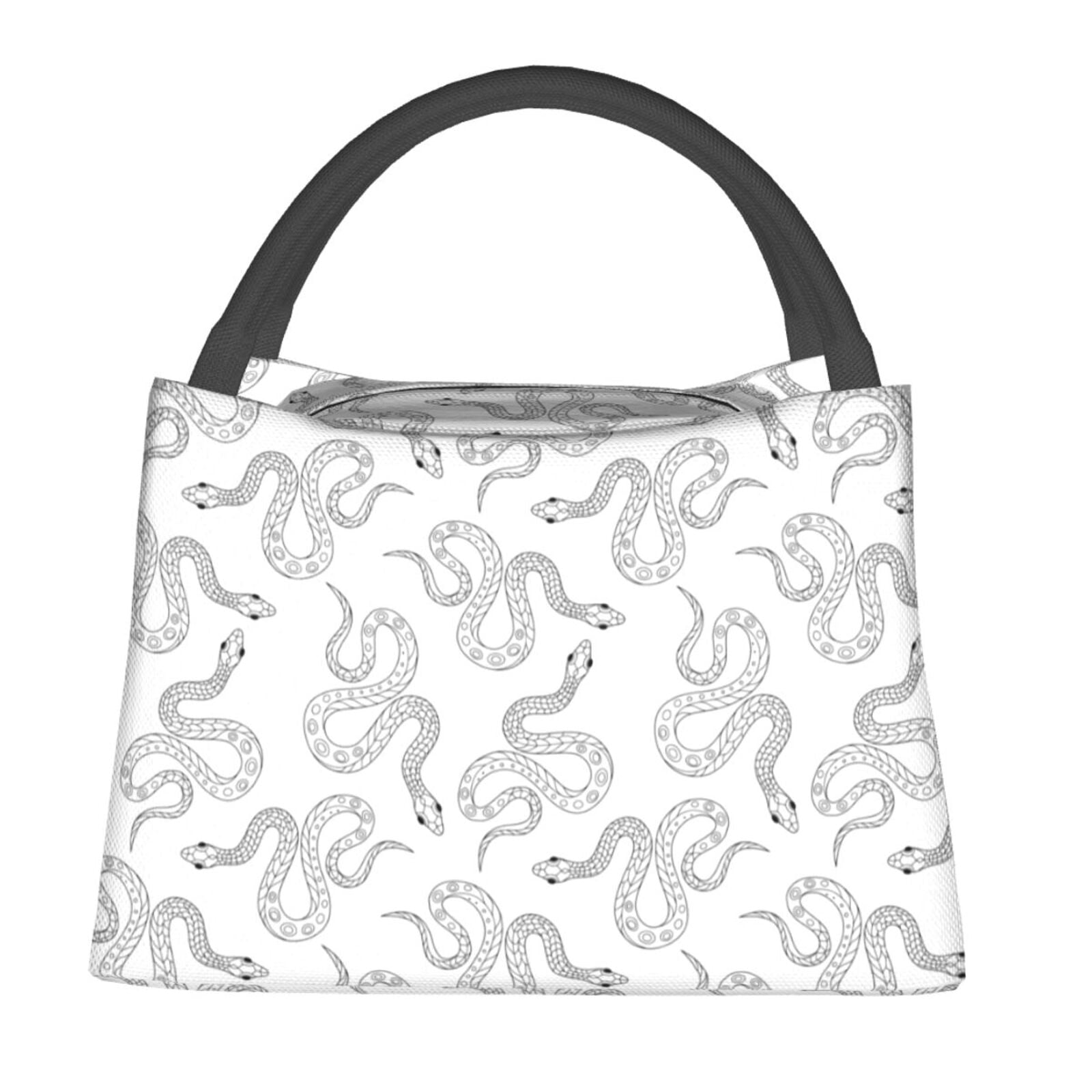 Gaeub Hand Drawn Snake Collapsible Cooler Bag Insulated,Leakproof Food ...