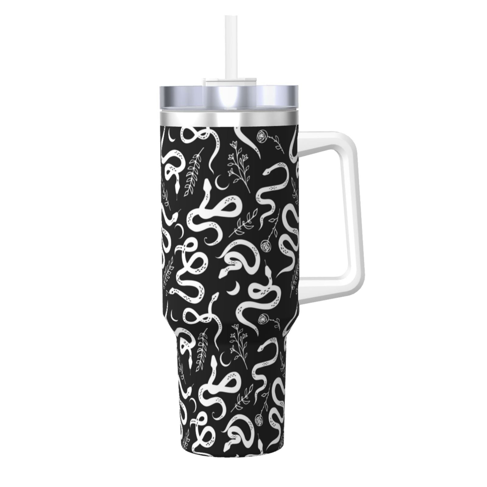Gaeub Hand Drawn Snake Print Stainless Steel Hot/Cold Coffee Cup,40oz ...