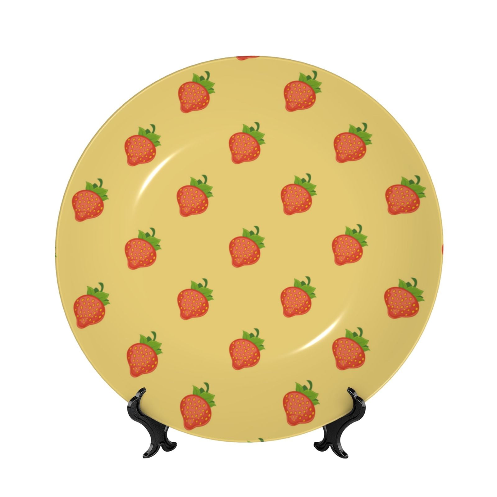 Gaeub Hand Drawn Strawberry Print Ceramic Plate,Dinner Plates,Bone ...