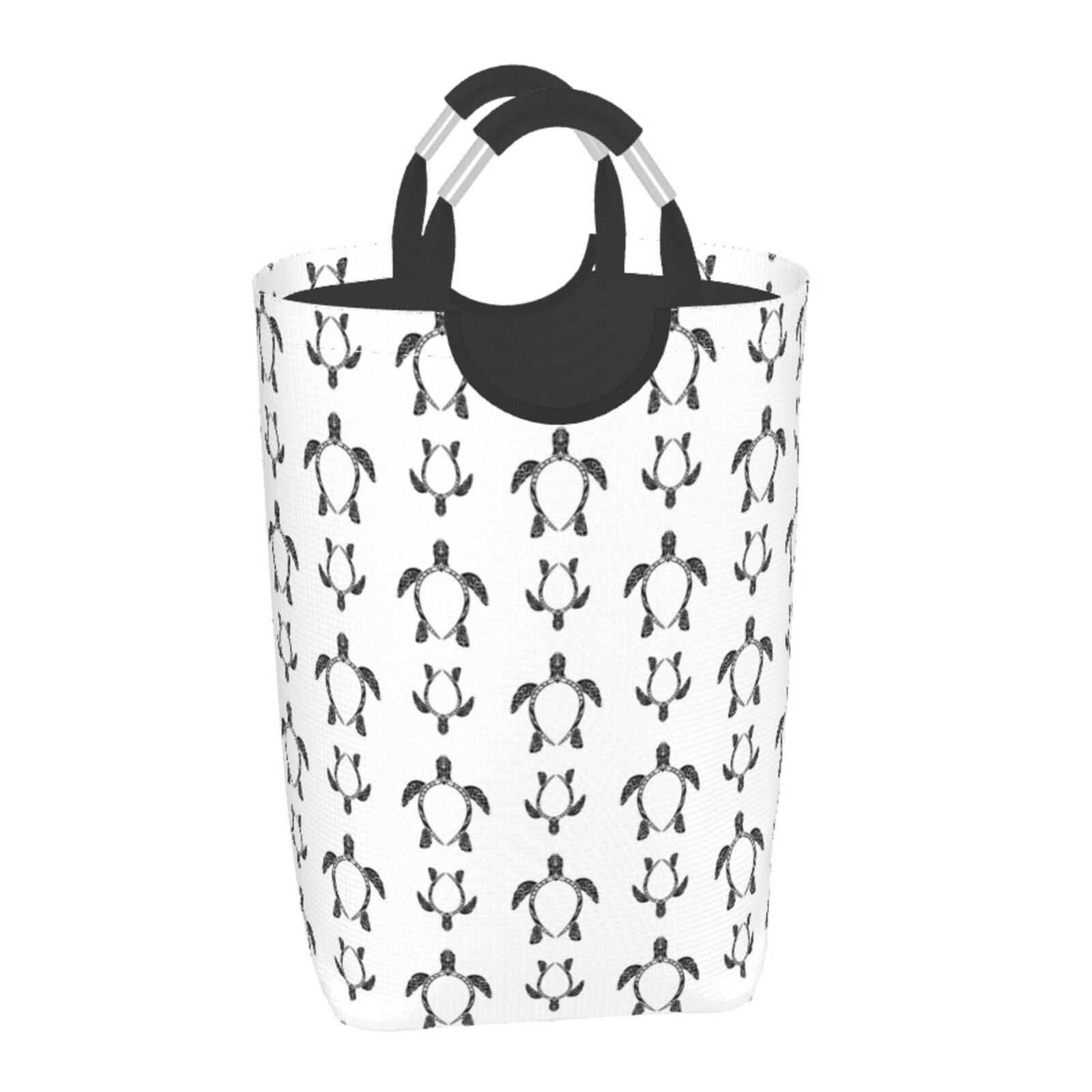 Gaeub Hand Drawn Turtle Print 50L Large Laundry Hampers with Handles ...