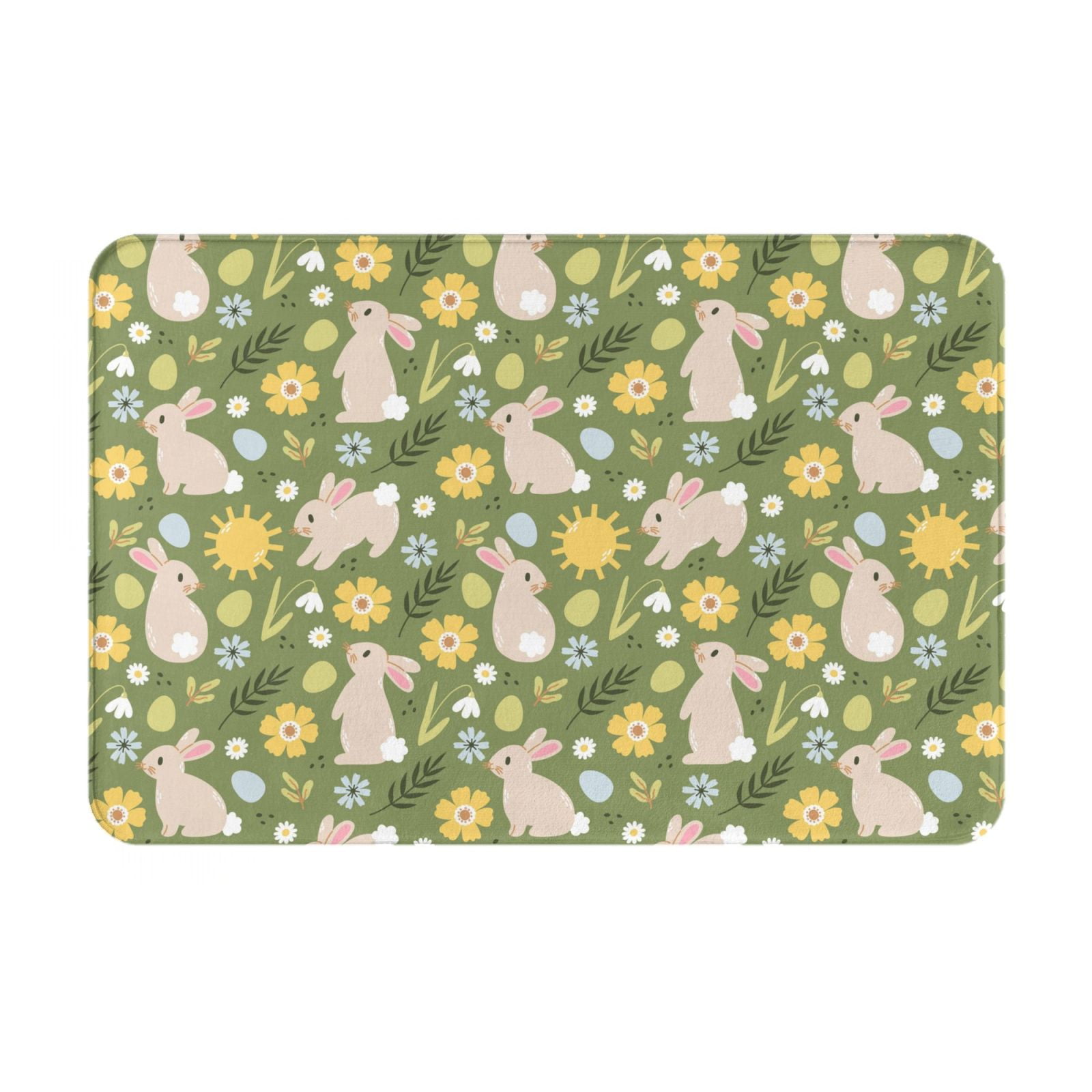 Gaeub Happy Easter Print Door Mat with Heavy Duty Backing,Welcome Mats ...