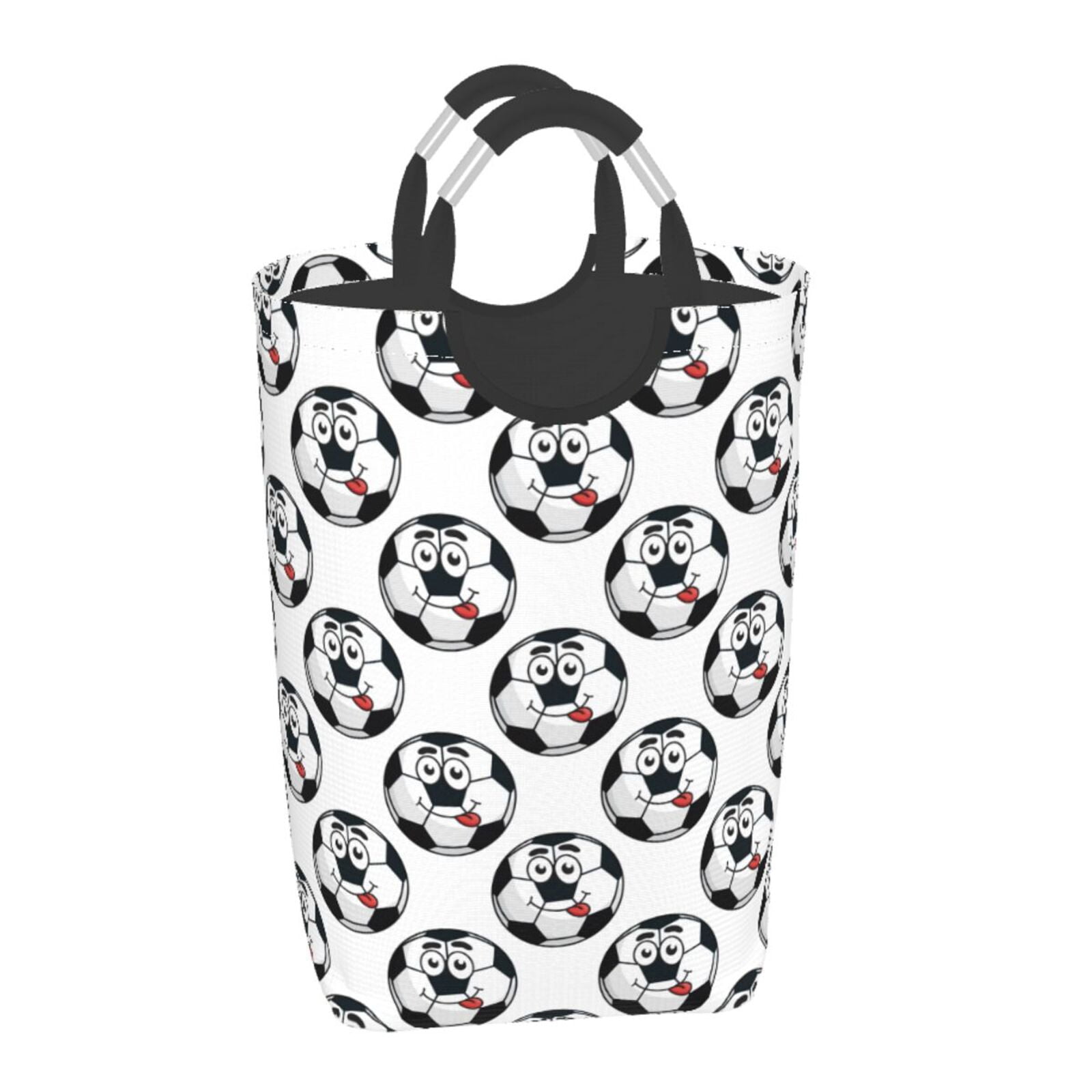 Gaeub Happy Football Print 50L Large Laundry Hampers with Handles ...