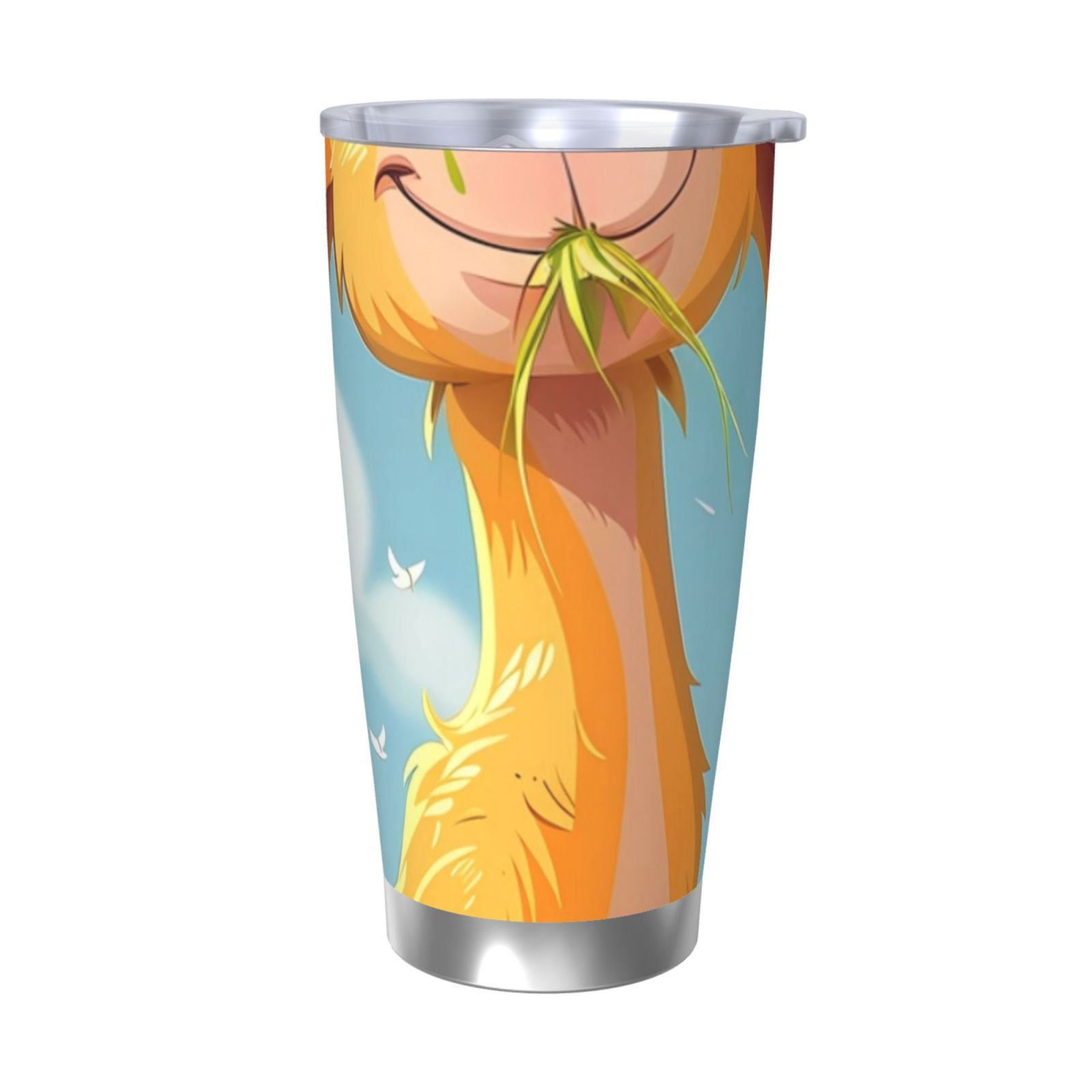 Gaeub Happy Goat In Meadow Print 20-Ounce Stainless Steel Car Cup ...