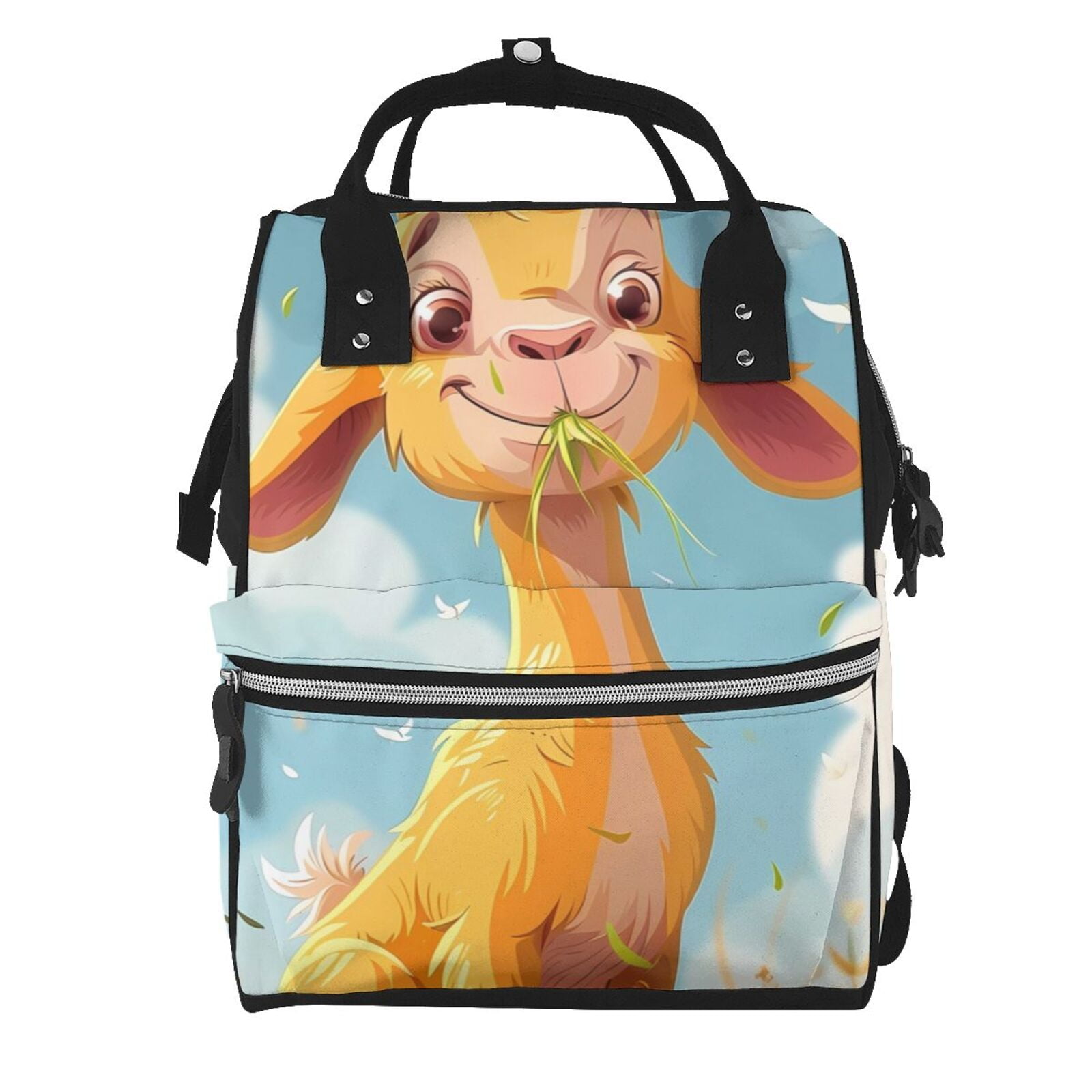 Gaeub Happy Goat In Meadow Print Mummy Diaper Bag Backpack,Durable ...