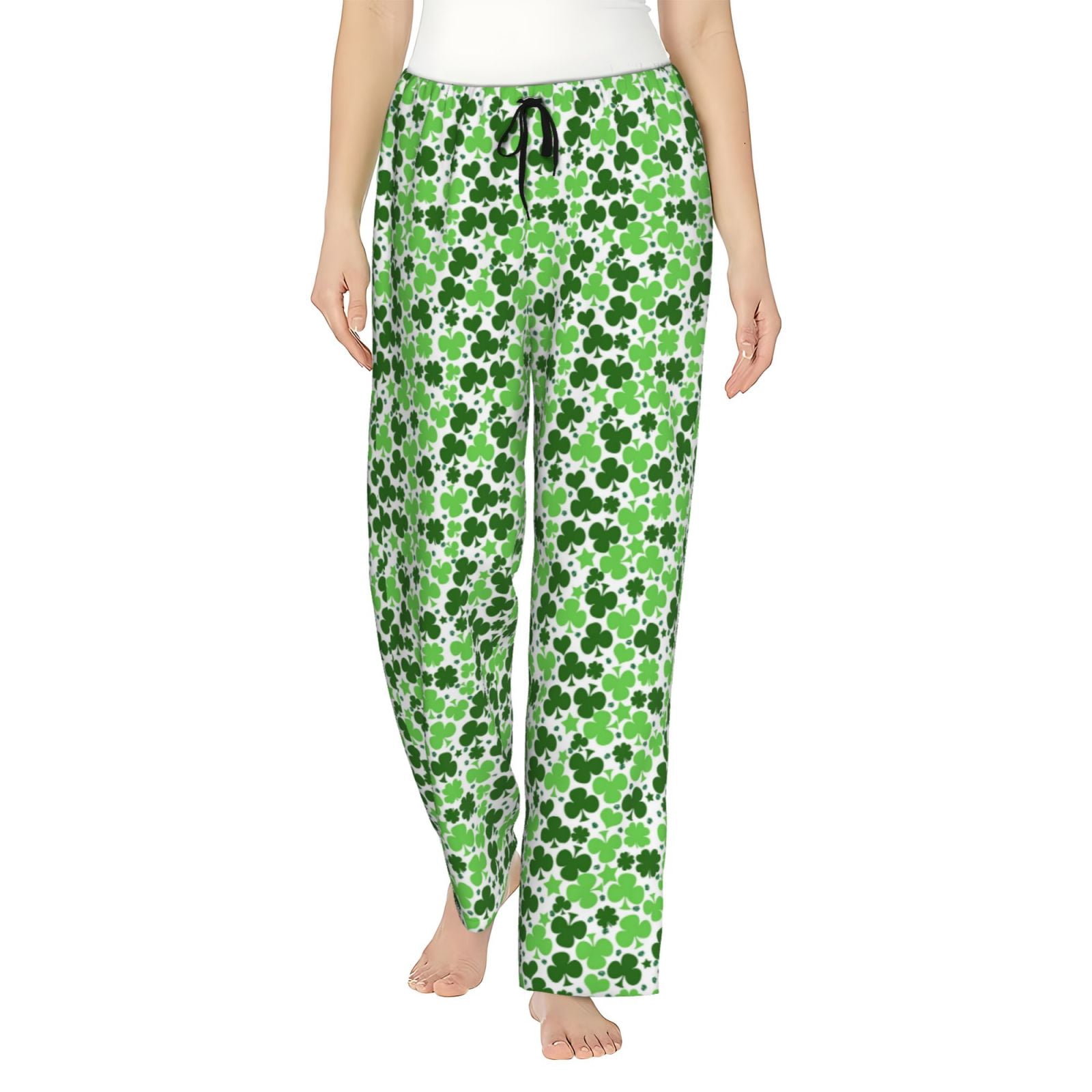 Gaeub Happy St. Patrick's Day Print Soft Pajama Pants for Women, Wide ...