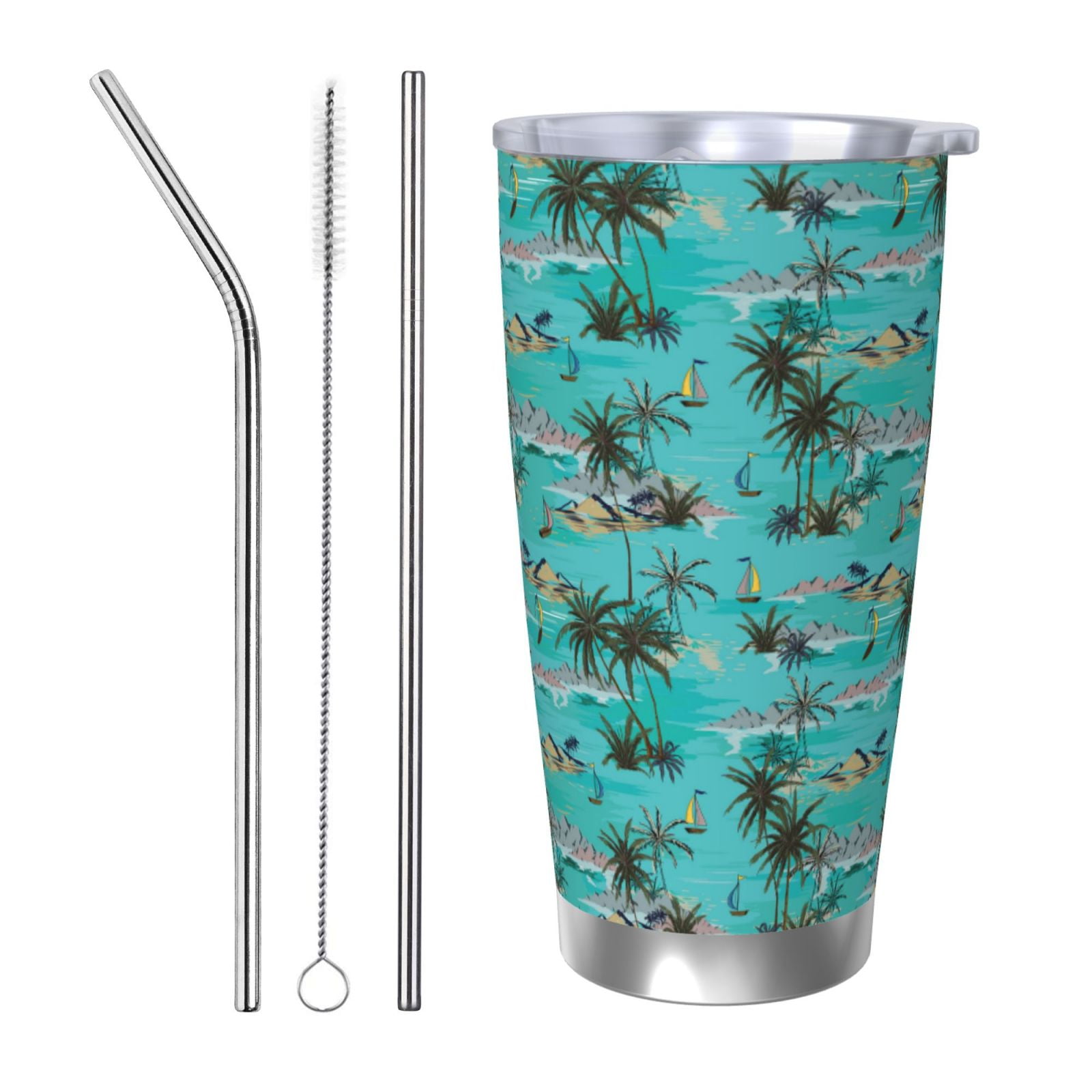Gaeub Hawaii Palms Print 20-Ounce Stainless Steel Car Cup,Tumblers Cups ...