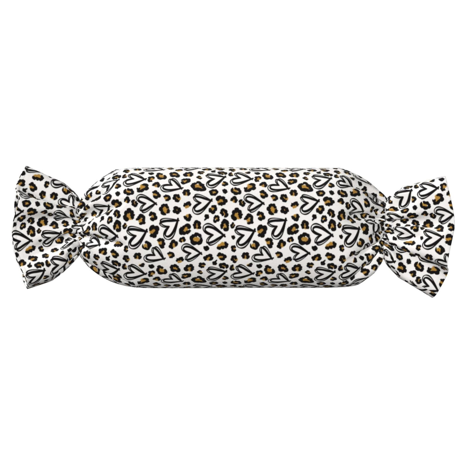 Gaeub Heart Leopard Print Candy Pillow Cylindrical Pillows,Candies ...