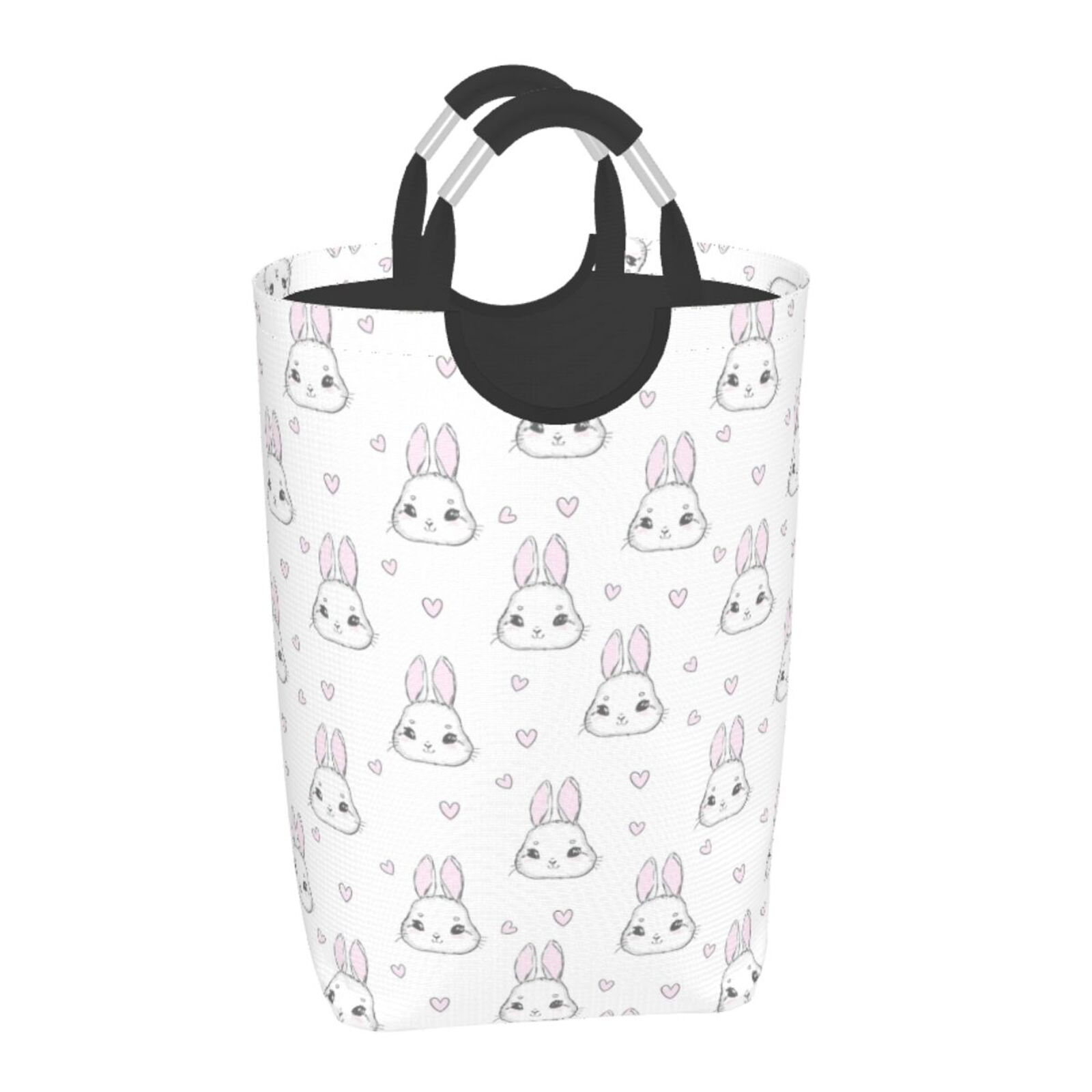 Gaeub Heart Rabbit Print 50L Large Laundry Hampers with Handles ...