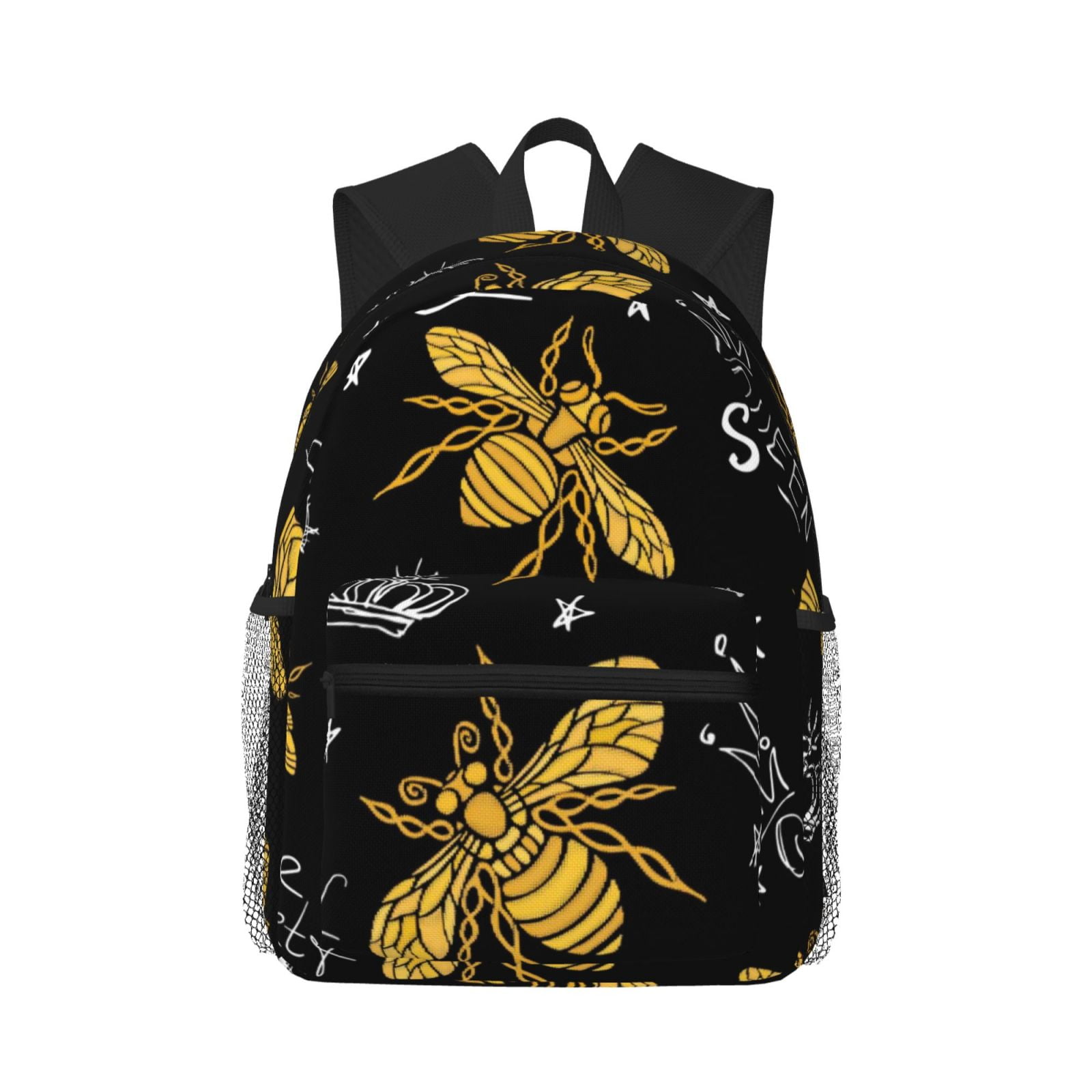 Gaeub Hohey Bee Golden Embroidery School Backpack Waterproof Bookbag ...