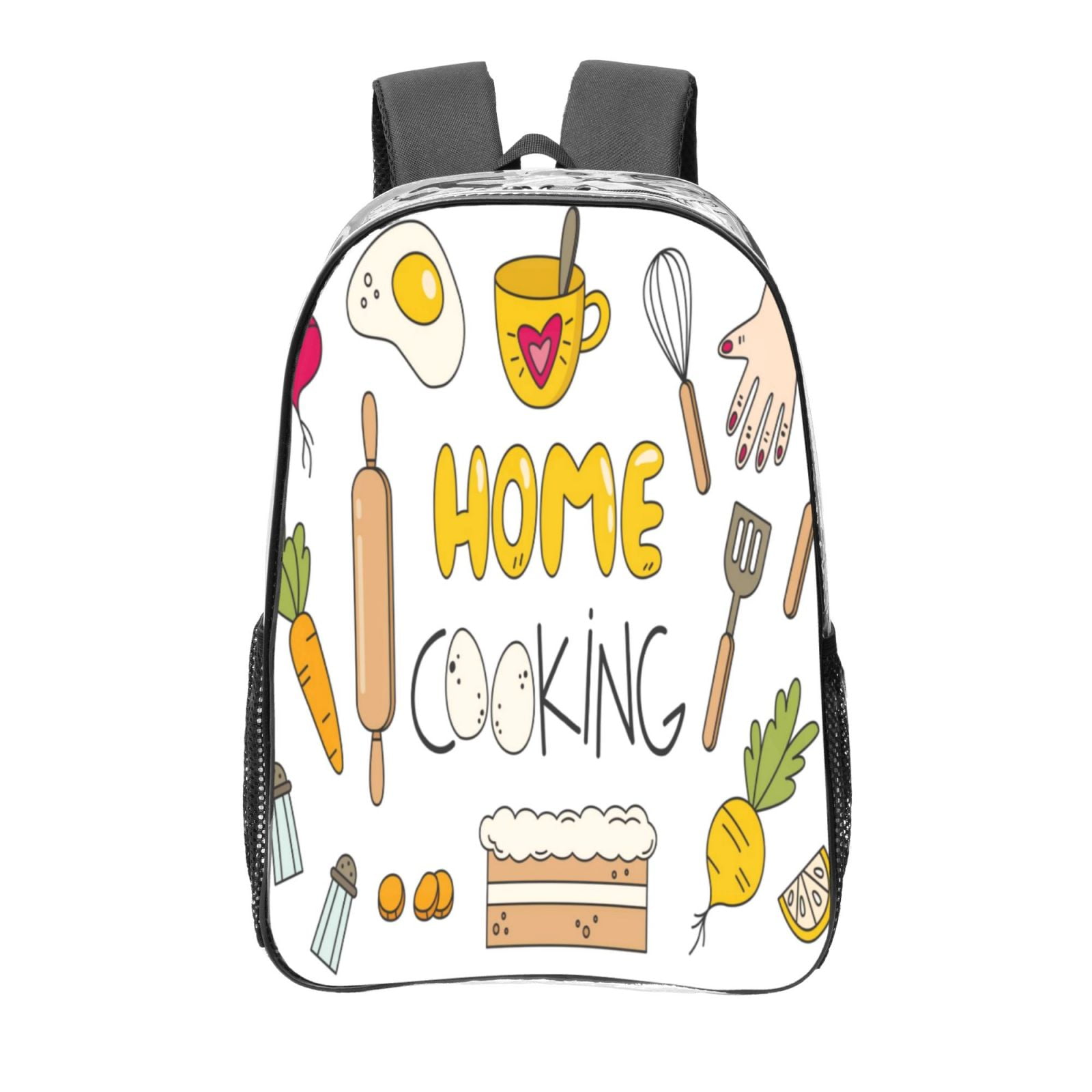 Gaeub Home Cooking Print Clear Backpack ,Clear Transparent Backpack ...