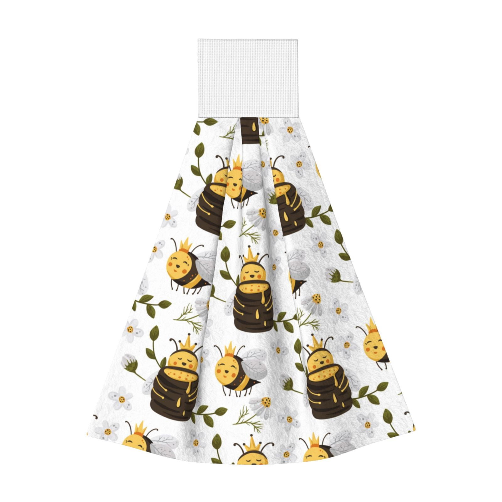 Gaeub Honey Bee Insect Print Hand Towels with Hook,Hanging Tie Towels ...