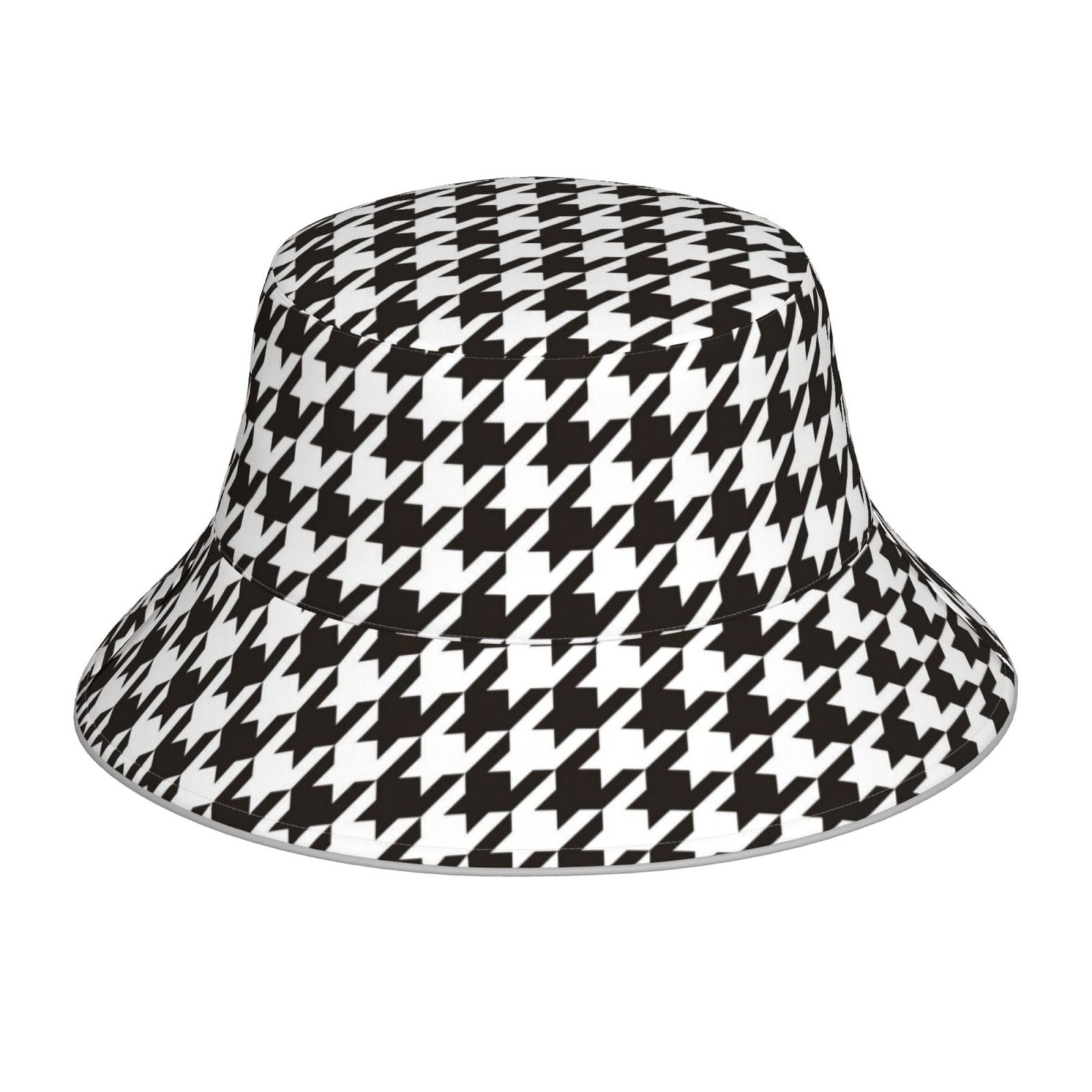 Gaeub Houndstooth Black And White Printed Double Sided Reflective ...