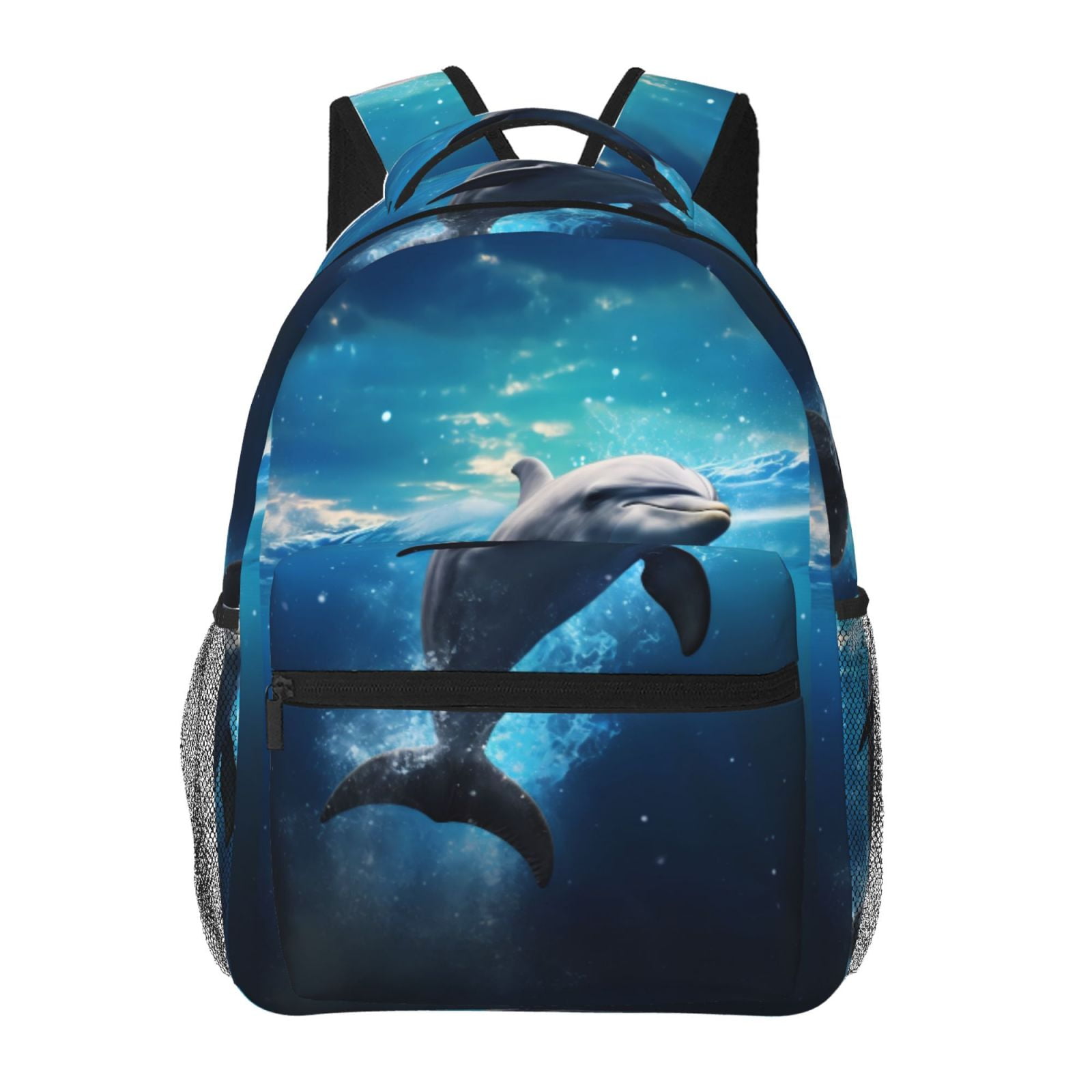 Gaeub Ice Blue Ocean Cute Dolphin Ergonomic Lightweight Laptop Backpack ...