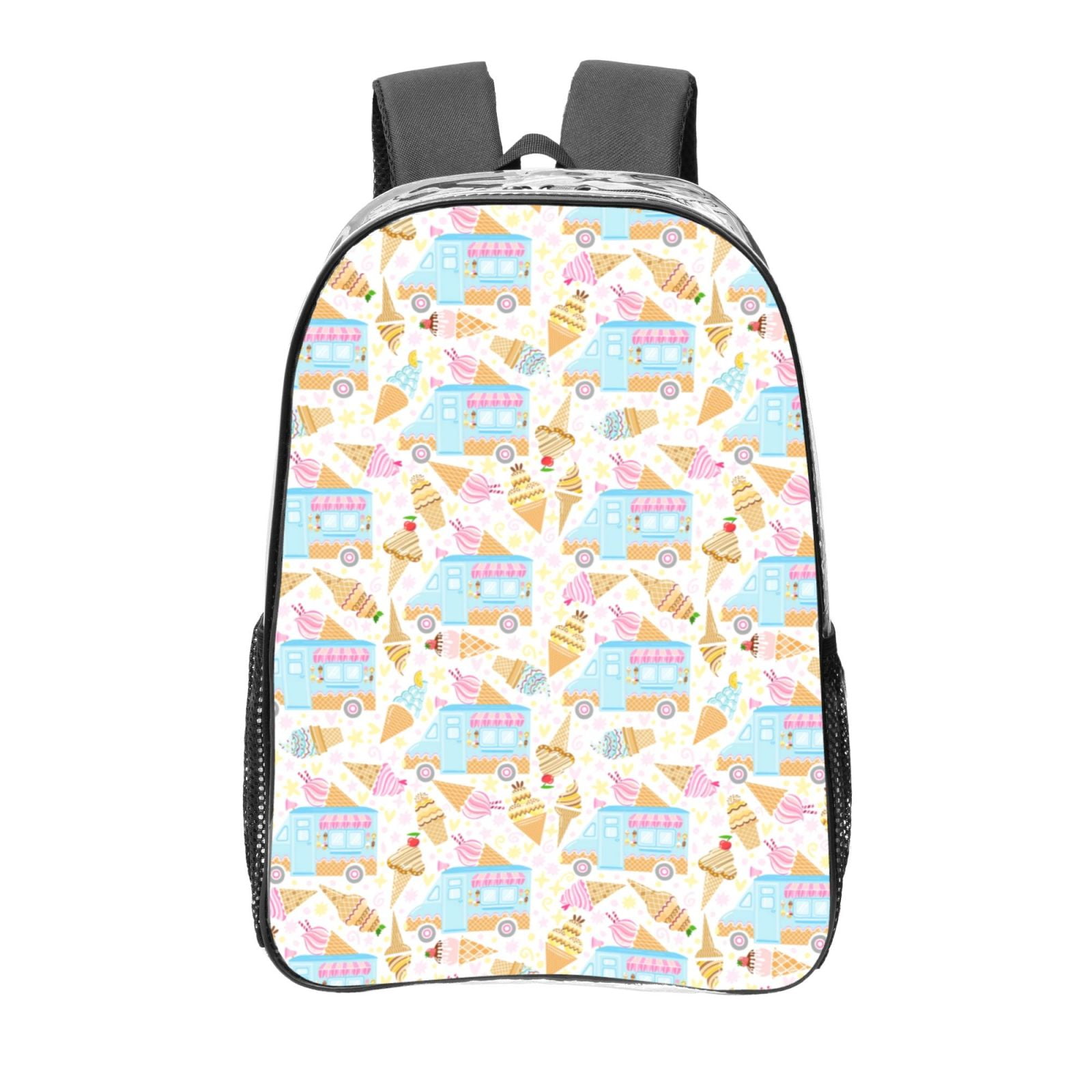Gaeub Icecream Truck Print Clear Backpack ,Clear Transparent Backpack ...