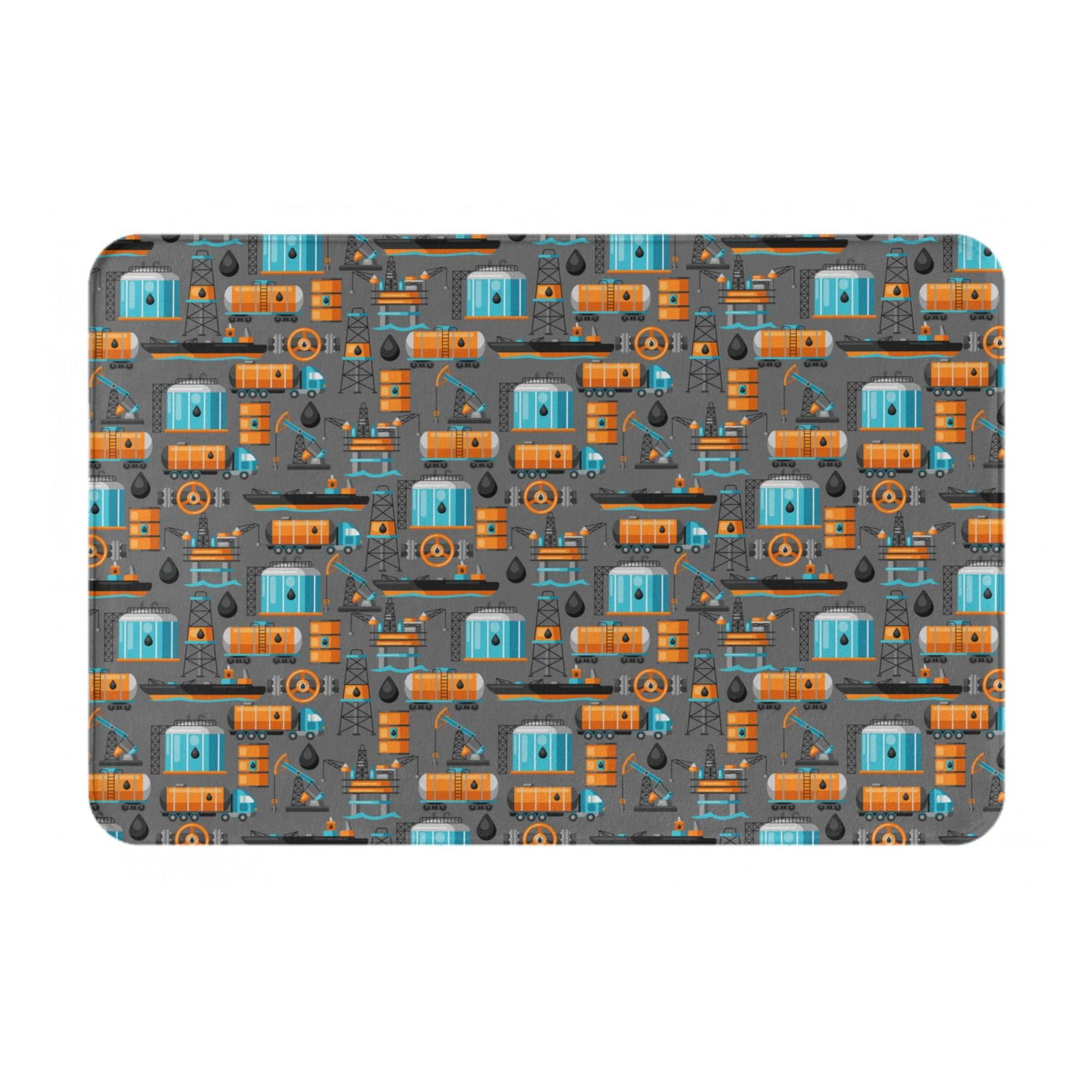 Gaeub Industrial Transportation Print Door Mat with Heavy Duty Backing ...