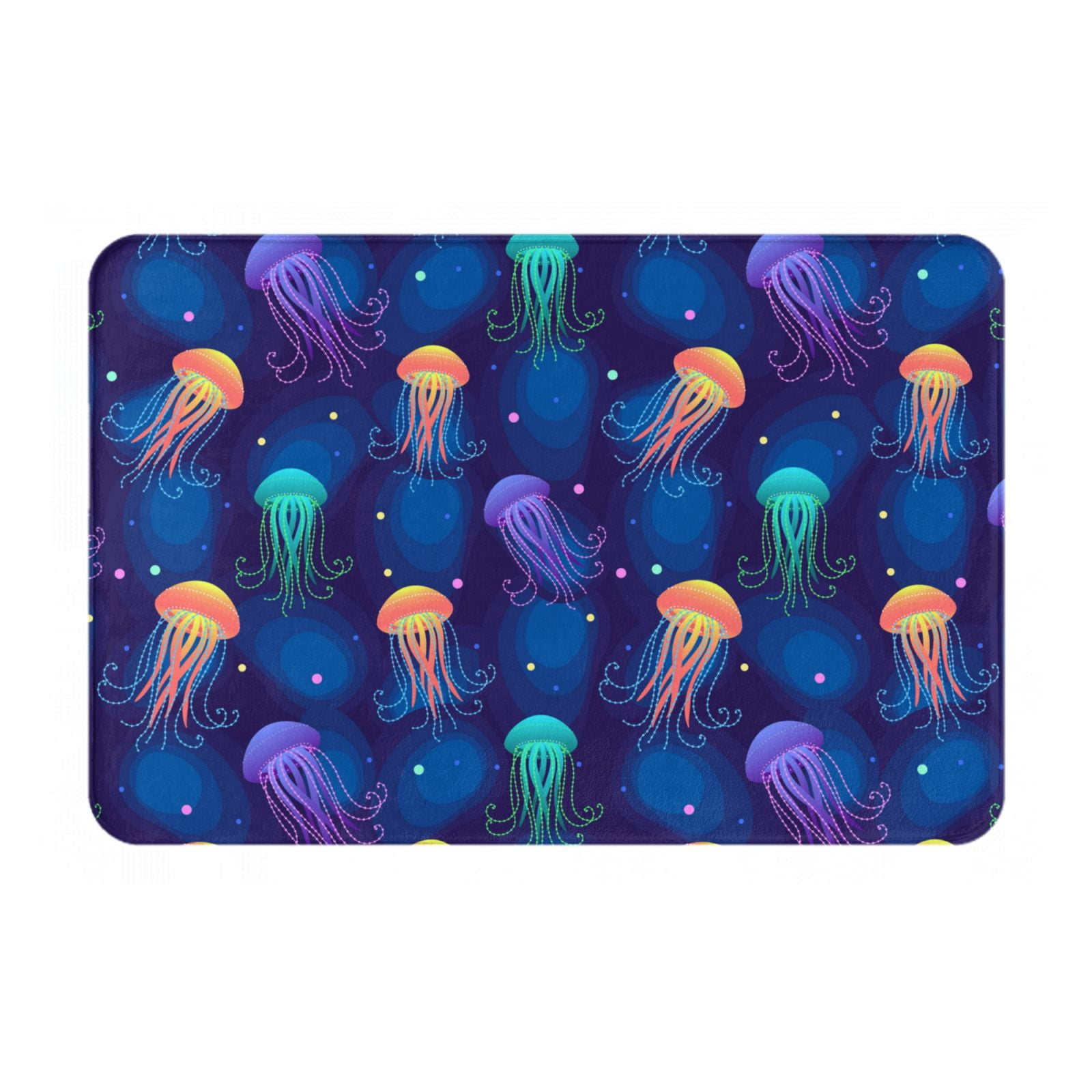 Gaeub Jellyfish colorful Print Door Mat with Heavy Duty Backing,Welcome ...