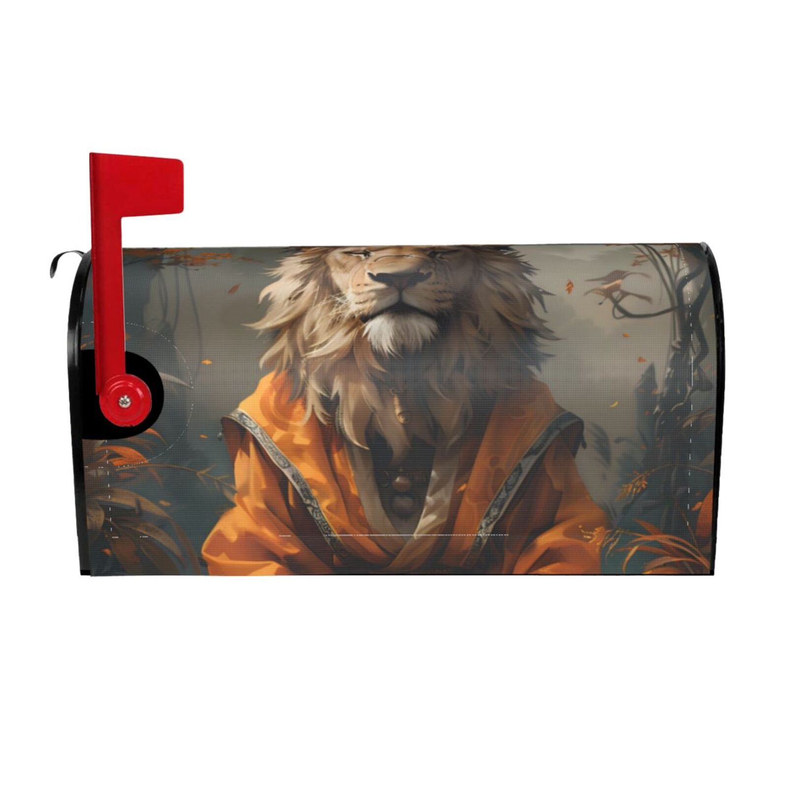 Gaeub Jungle Meditating Lion Print Mailbox Covers Magnetic,Mailbox ...