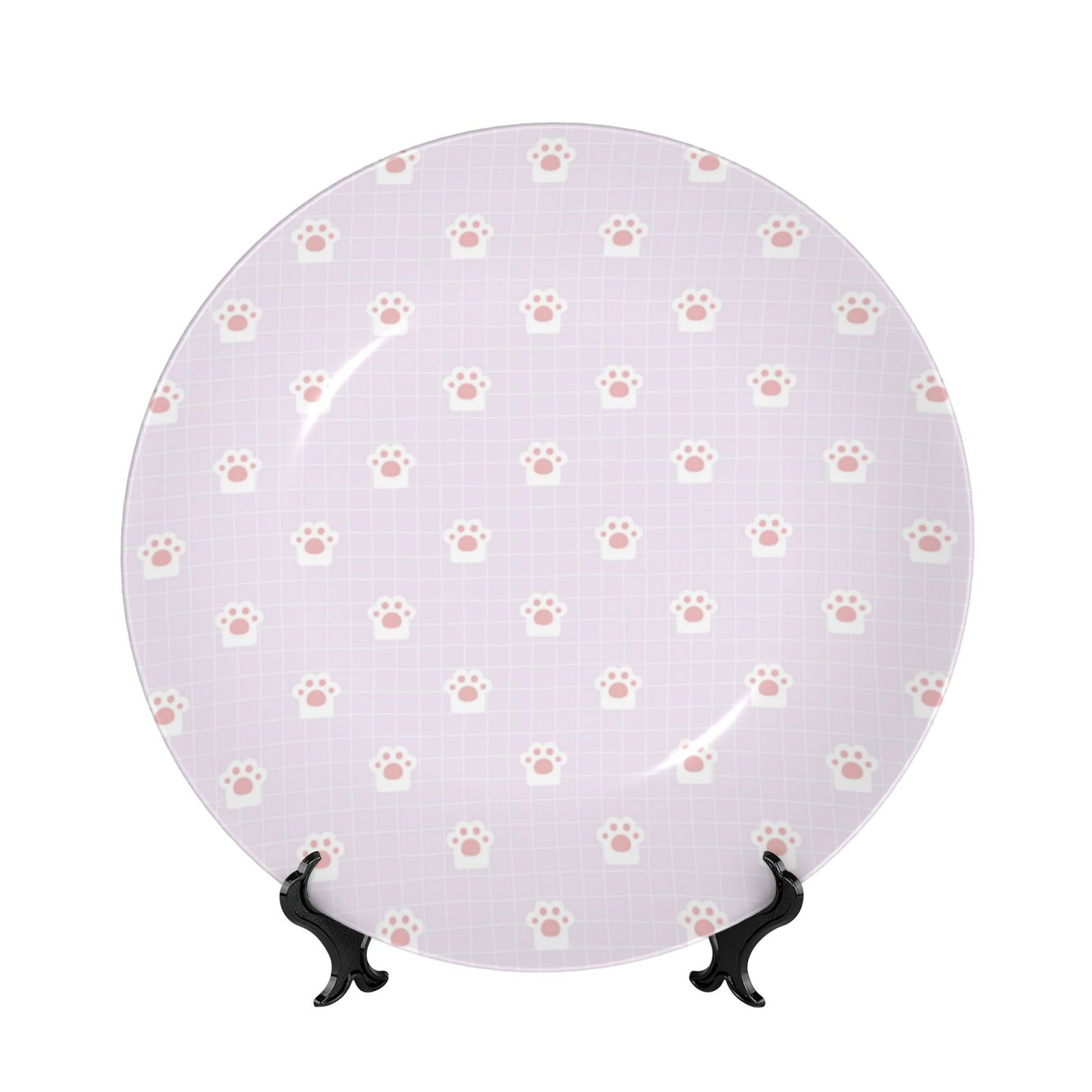 Gaeub Kawaii Cat Paw Print Ceramic Plate,Dinner Plates,Bone China ...