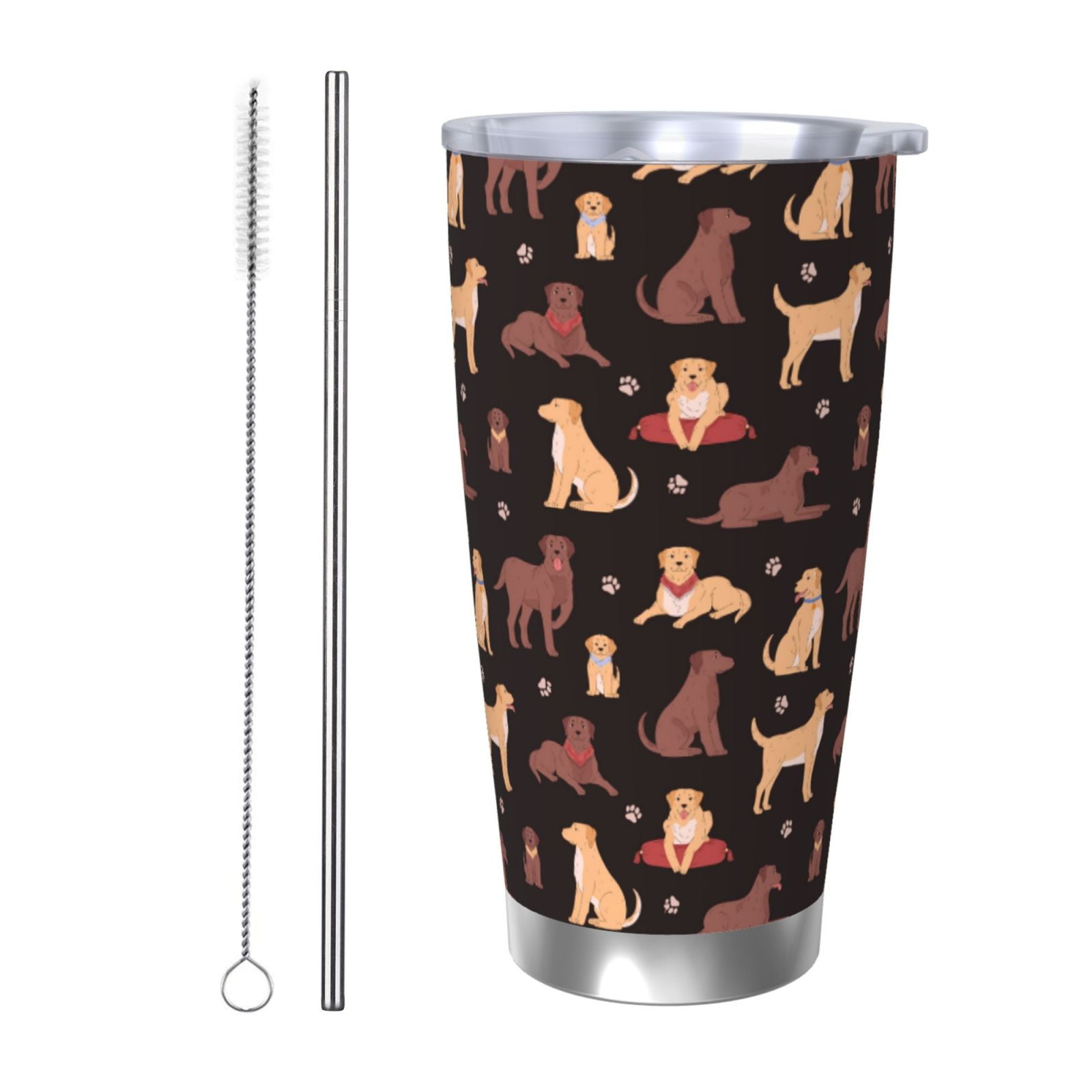 Gaeub Labrador Retriever Dog Print 20-Ounce Stainless Steel Car Cup ...