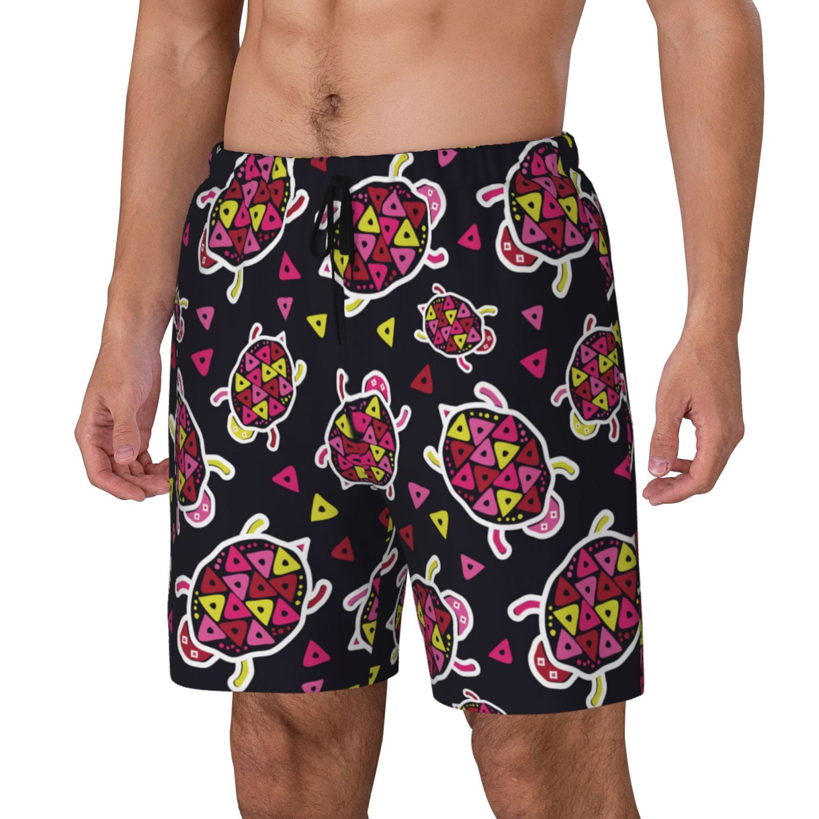 Gaeub Ladybug Print Mens Swim Trunks with Compression Liner,Board ...
