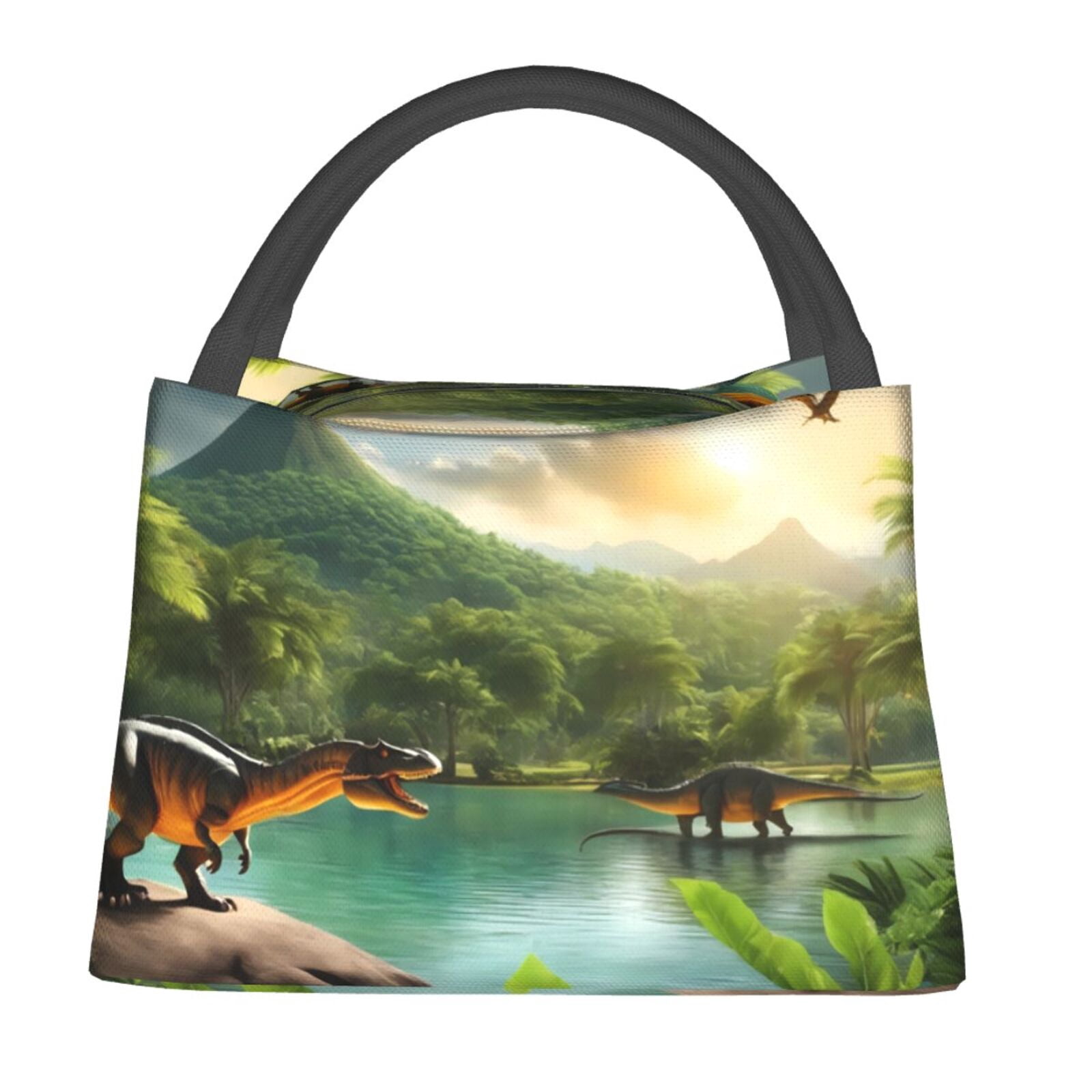 Gaeub Lake Forest Dinosaur Collapsible Cooler Bag Insulated,Leakproof ...