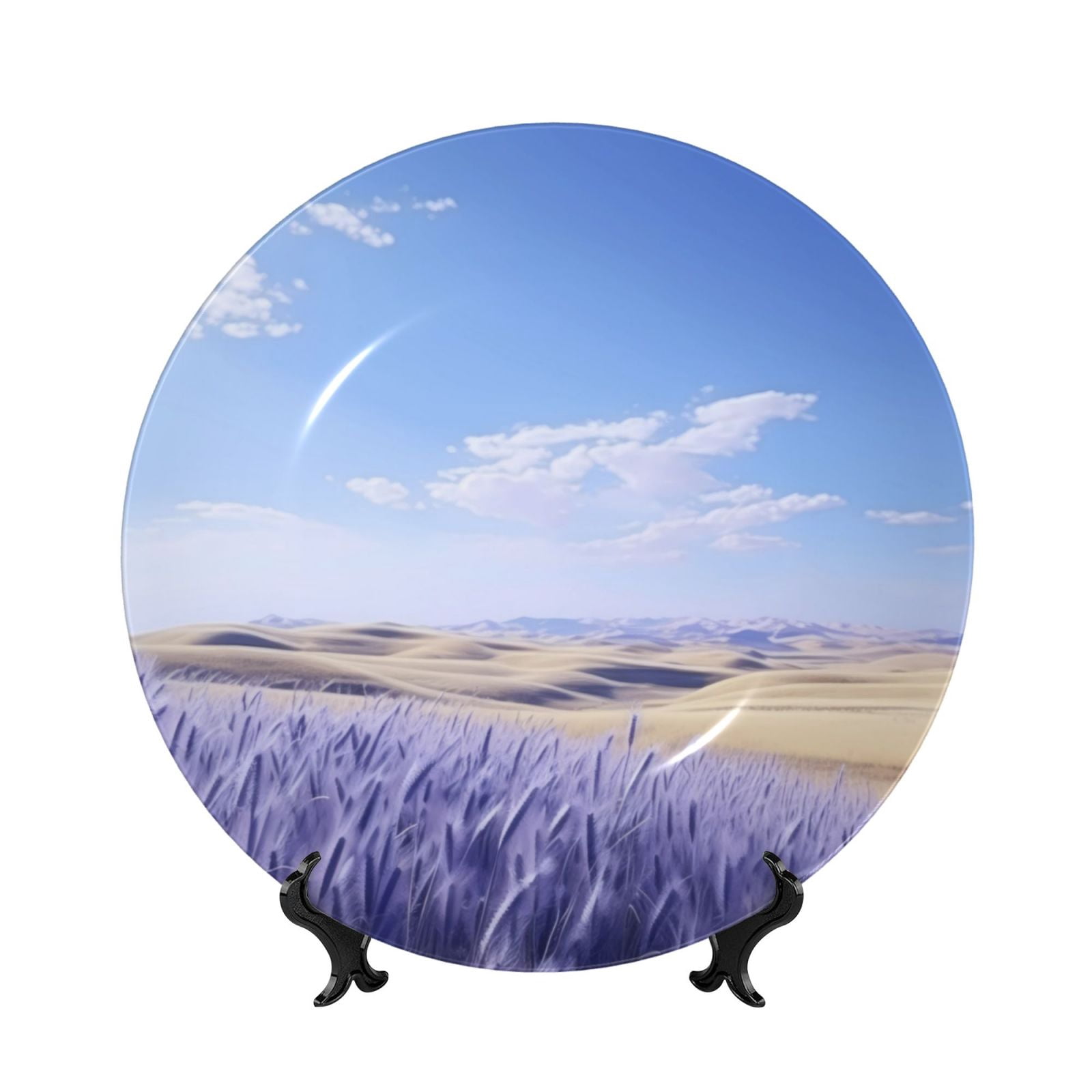 Gaeub Lavender Fields Under Blue Sky Print Ceramic Plate,Dinner Plates ...