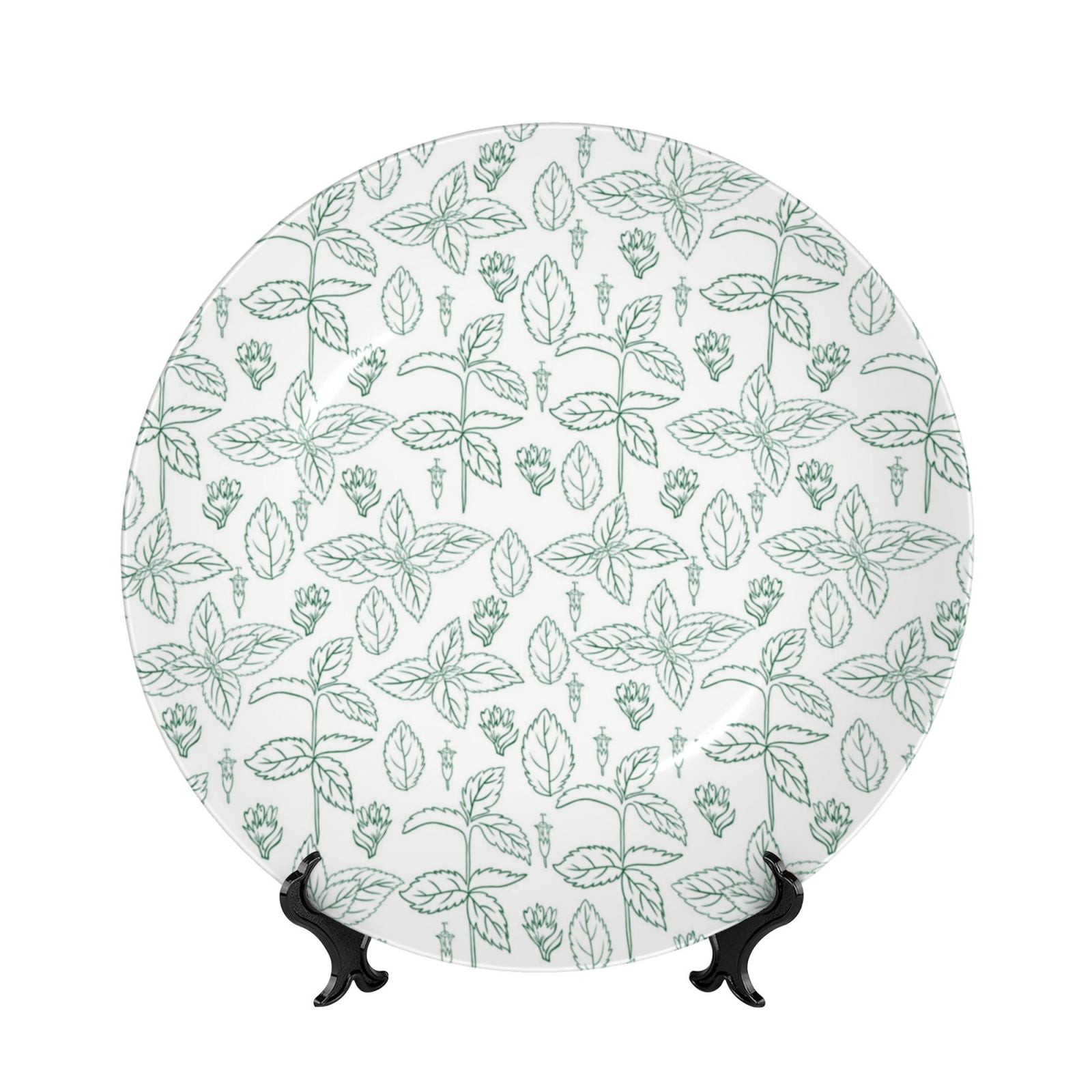 Gaeub Leaf Print Print Ceramic Plate,Dinner Plates,Bone China ...