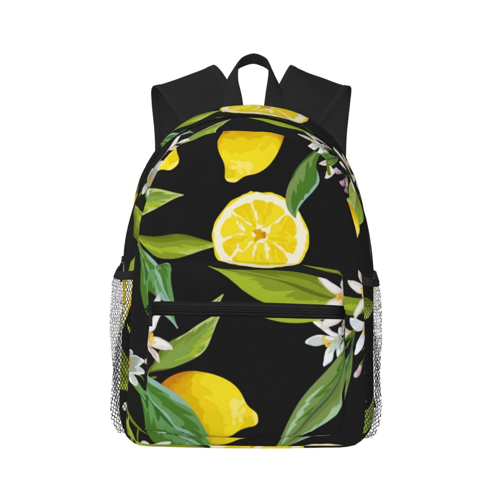 Gaeub Lemon Fruits Flowers Leaves School Backpack Waterproof Bookbag ...