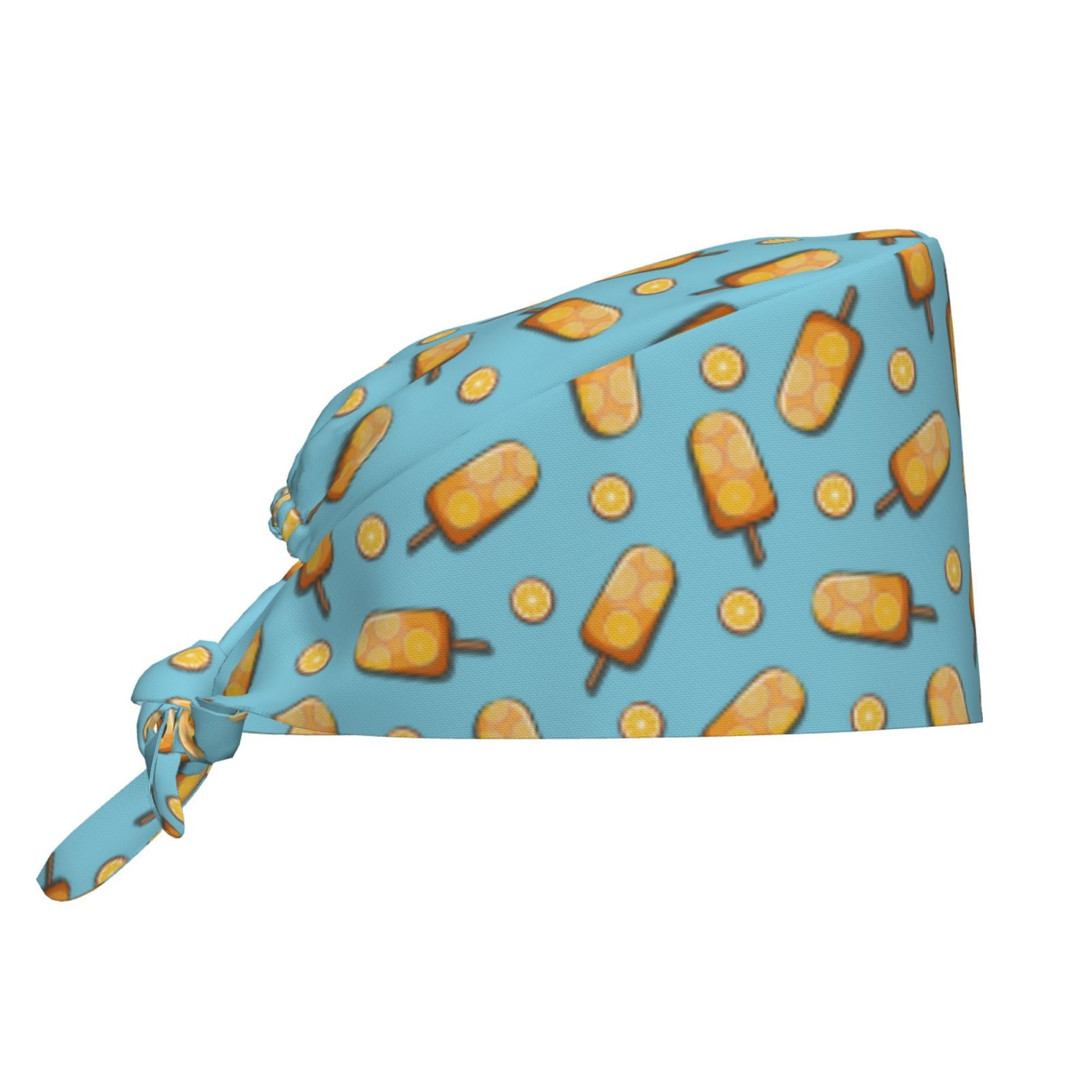 Gaeub Lemon Ice Cream Print Cleaning Working Cap,Unisex Scrub Cap Nurse ...