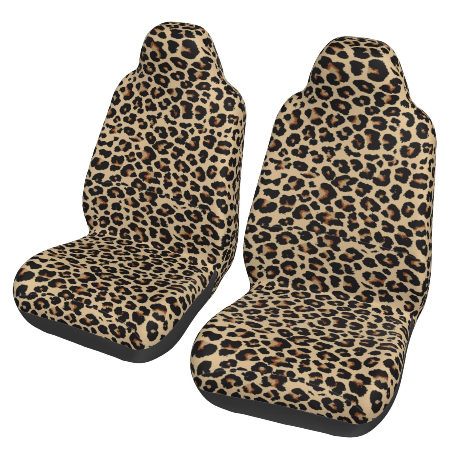 Gaeub Leopard Print-1 2Pack Full Set Car Seat Covers with Soft Padding ...