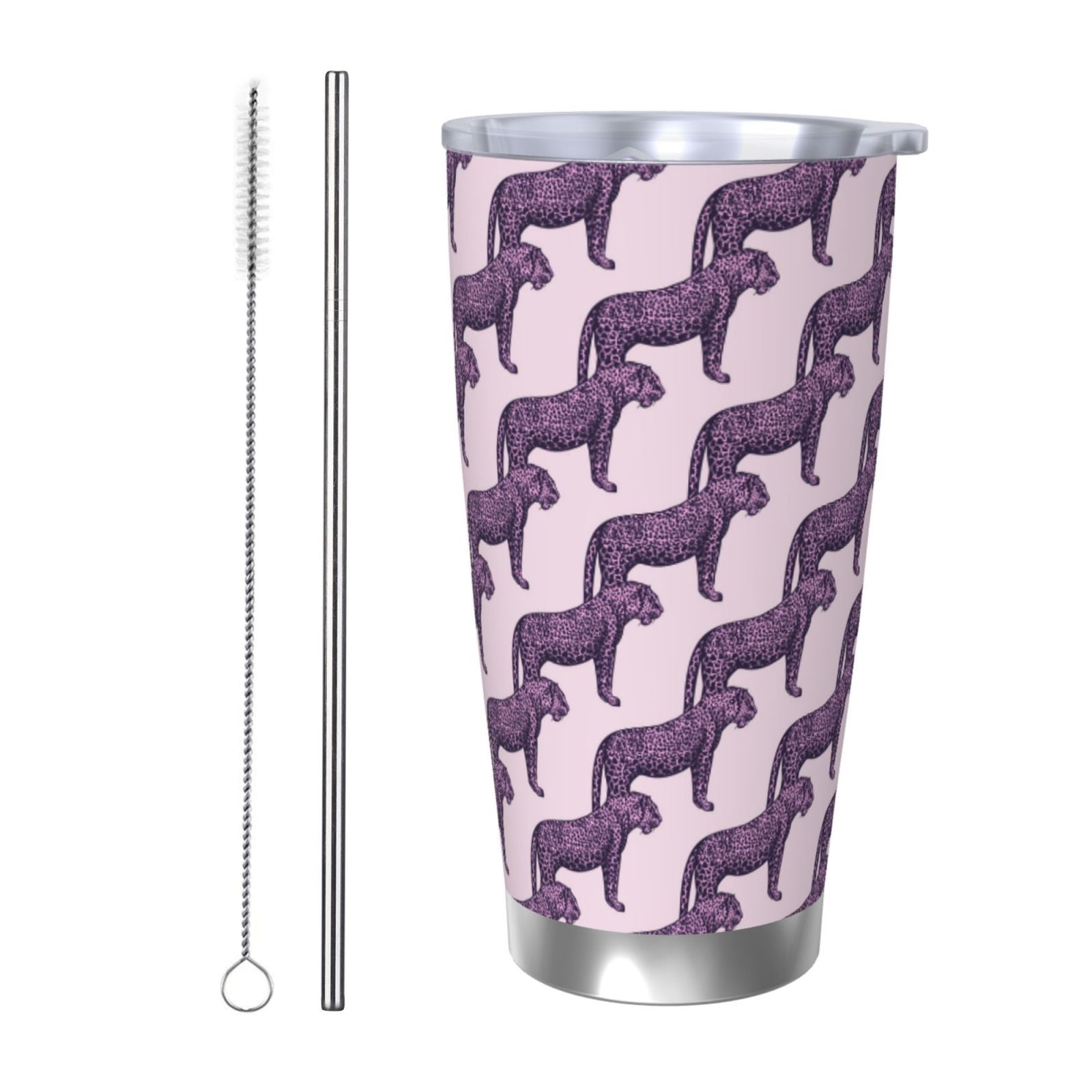 Gaeub Leopard Print Print 20-Ounce Stainless Steel Car Cup,Tumblers ...