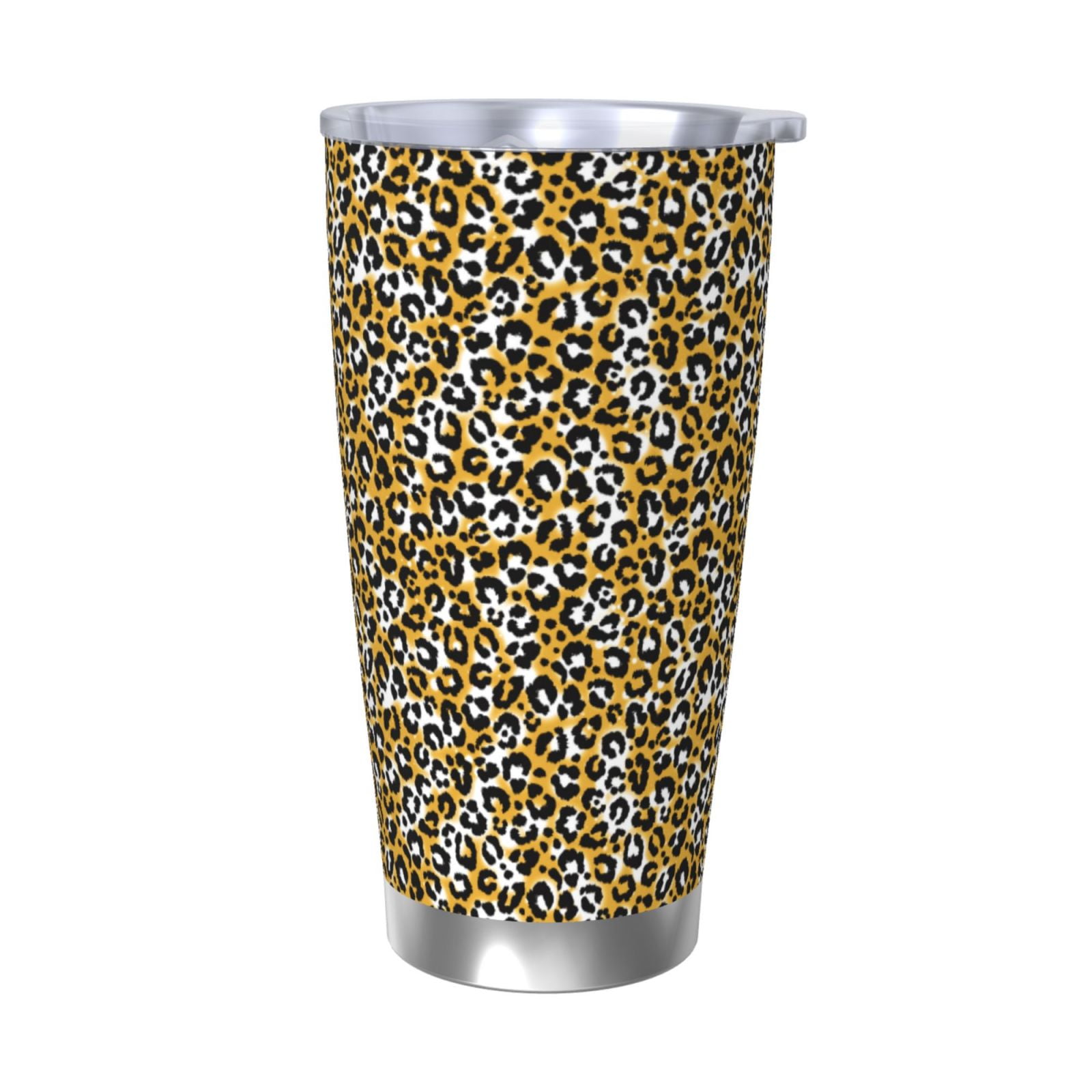 Gaeub Leopard Print 20-Ounce Stainless Steel Car Cup,Tumblers Cups with ...