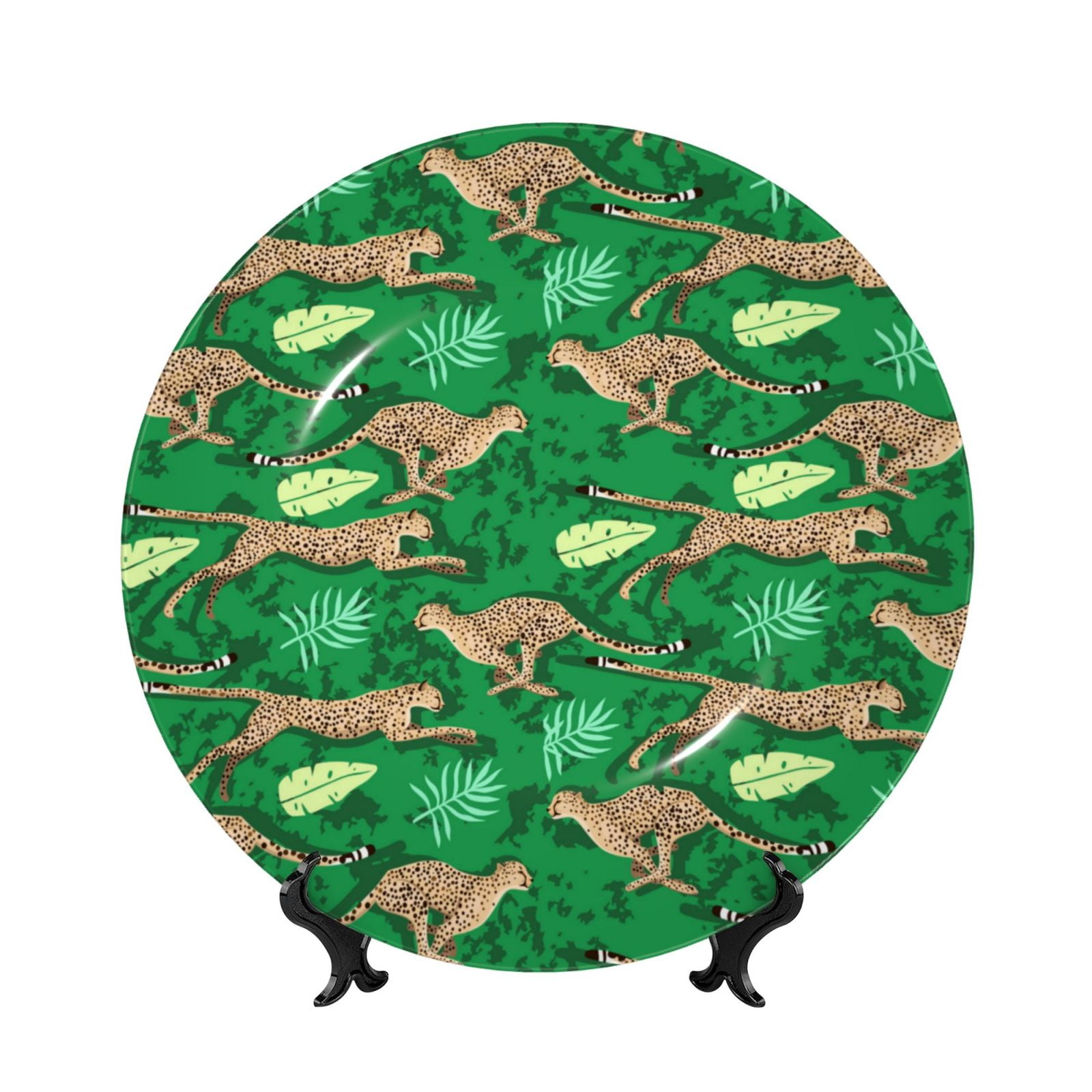 Gaeub Leopard Print Print Ceramic Plate,Dinner Plates,Bone China ...