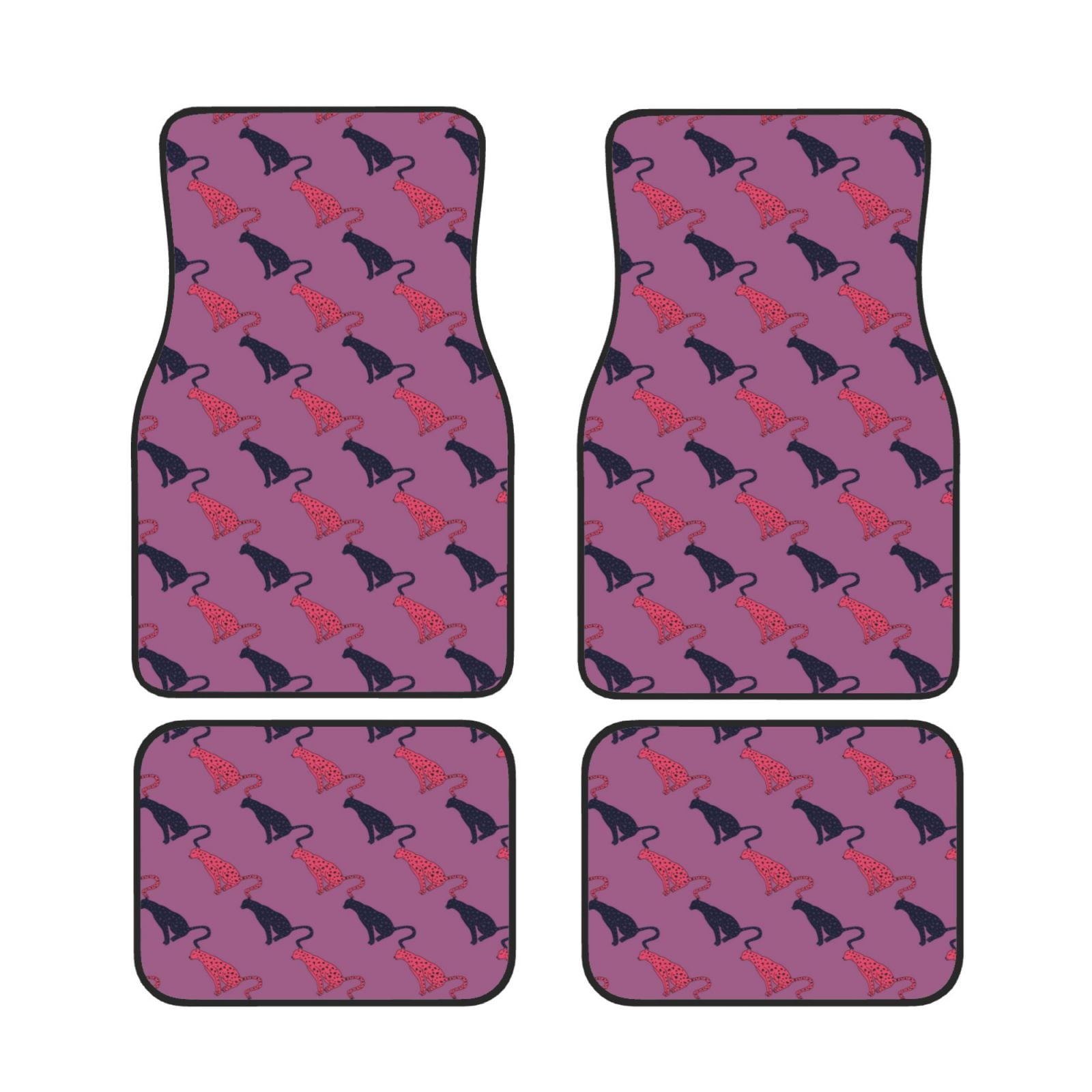 Gaeub Leopard Print Print 4 Pieces Car Floor Mats Car,Universal Car ...