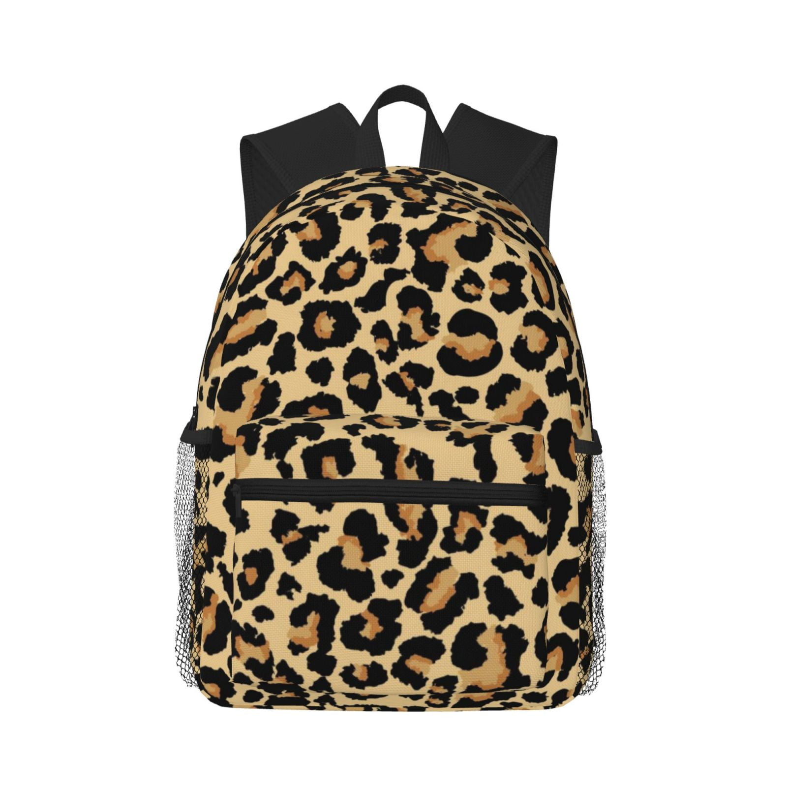 Gaeub Leopard Print School Backpack Waterproof Bookbag for Men Women ...