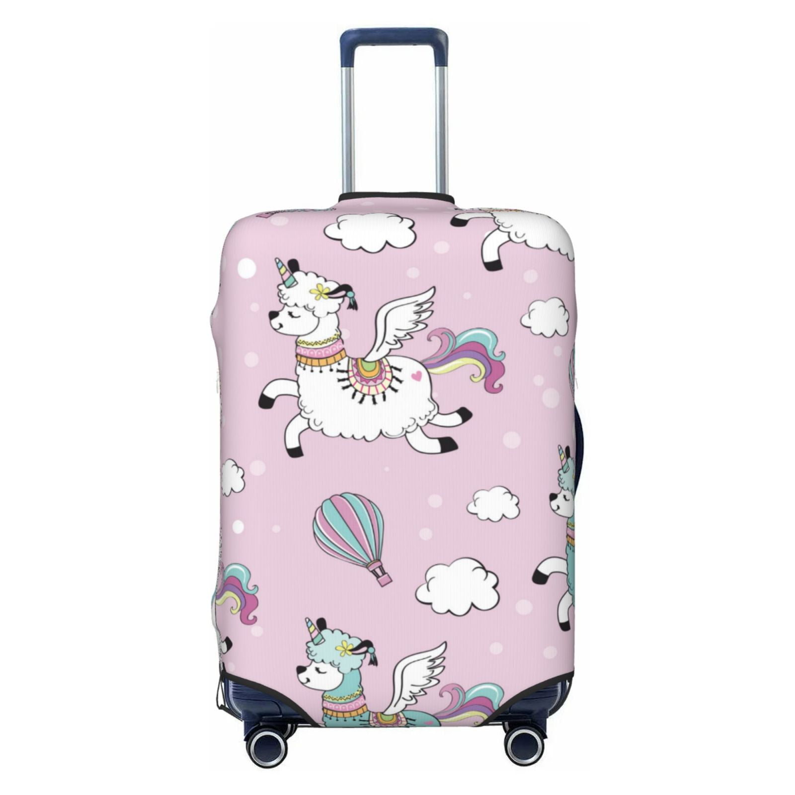 Gaeub Llama Unicorn and Rainbow Elastic Luggage Cover with Concealed ...