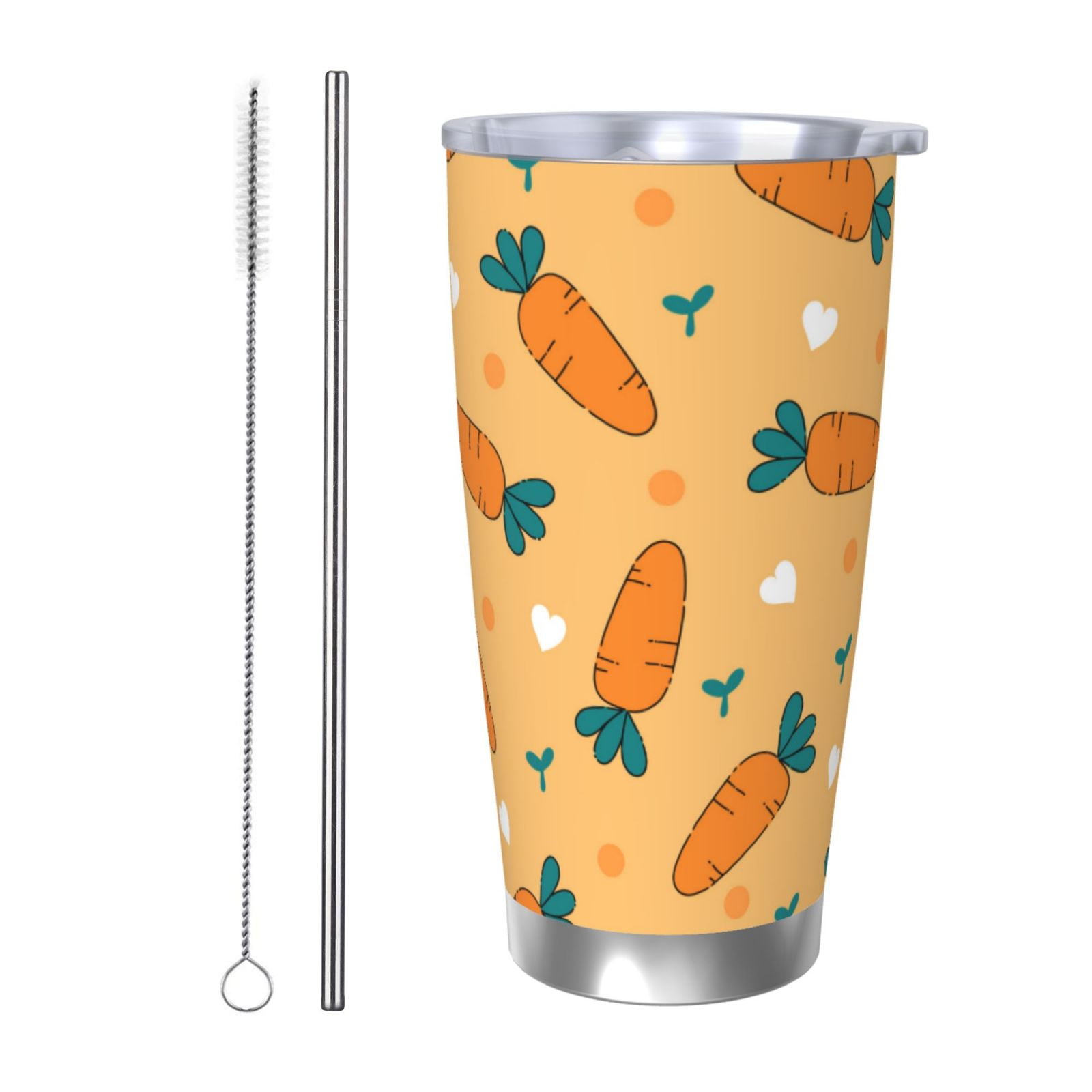 Gaeub Love Carrot Print 20-Ounce Stainless Steel Car Cup,Tumblers Cups ...