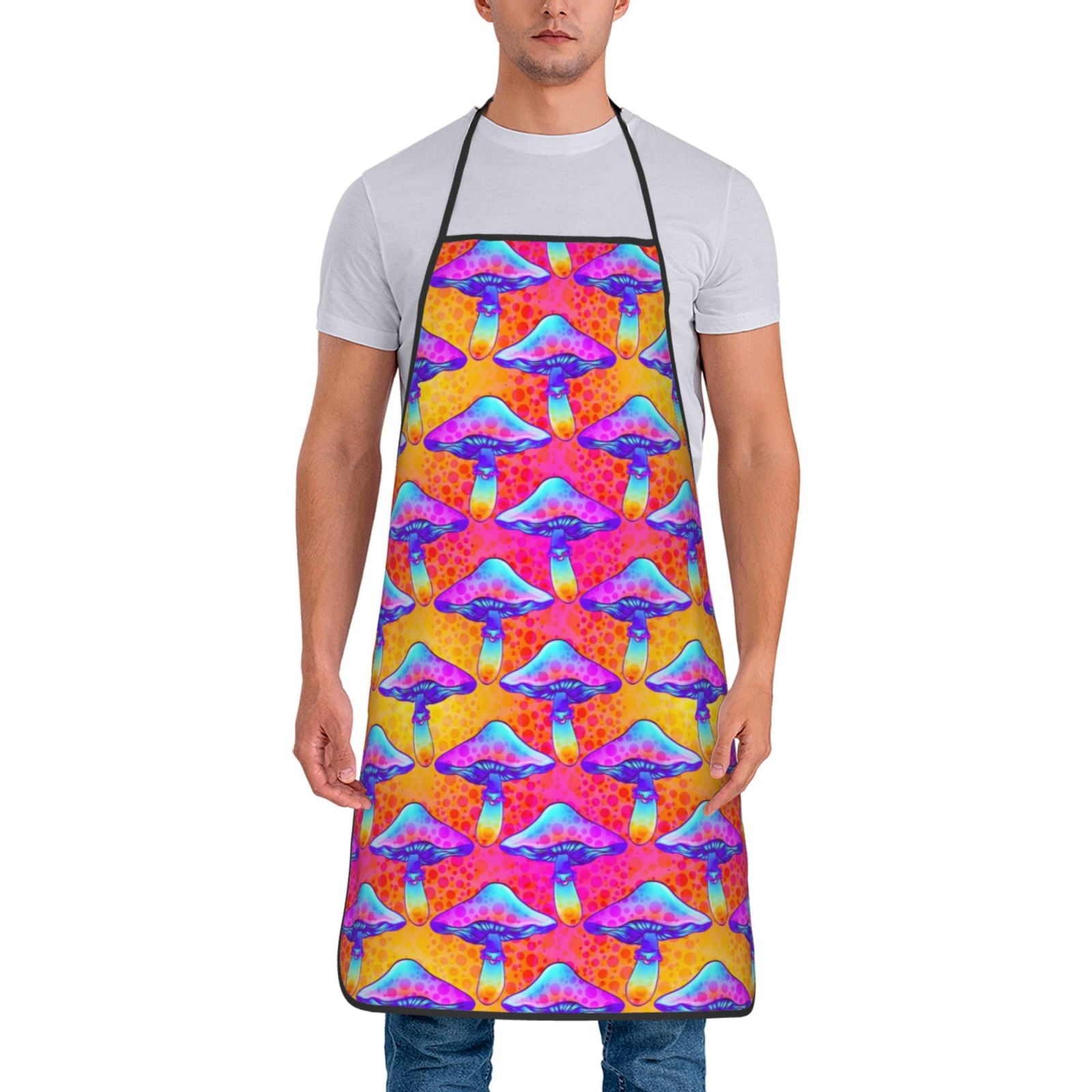 Gaeub Magic Mushrooms Print Apron for Men and Women,Waterproof Apron ...