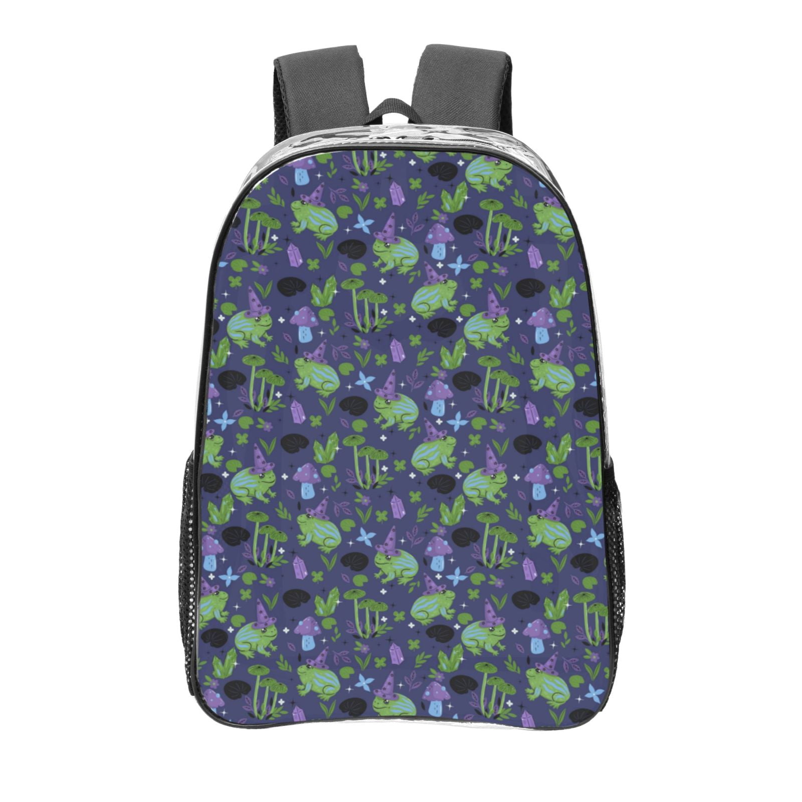 Gaeub Magic Toads in Hats Print Clear Backpack ,Clear Transparent ...