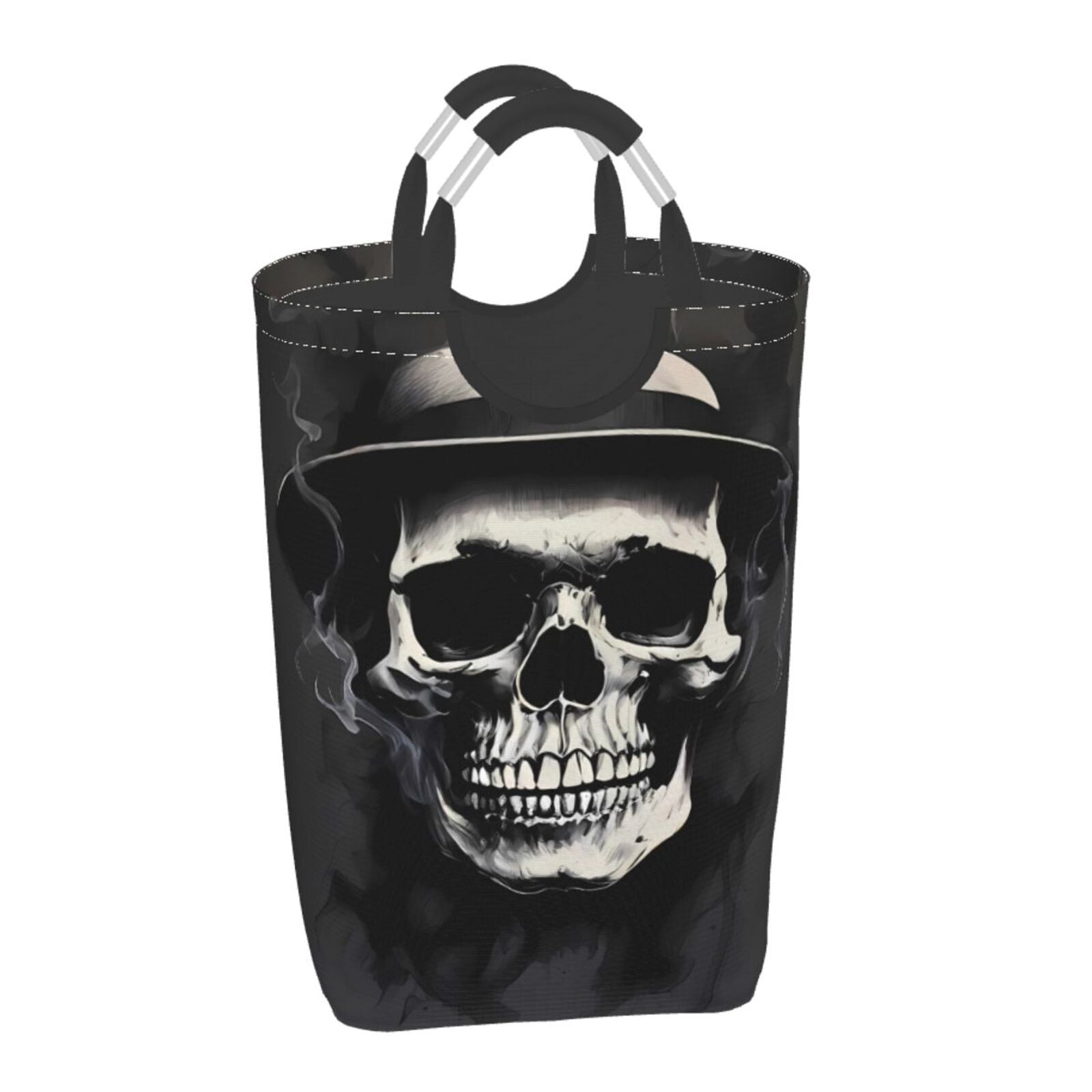 Gaeub Magician Hat Skull Print 50L Large Laundry Hampers with Handles ...