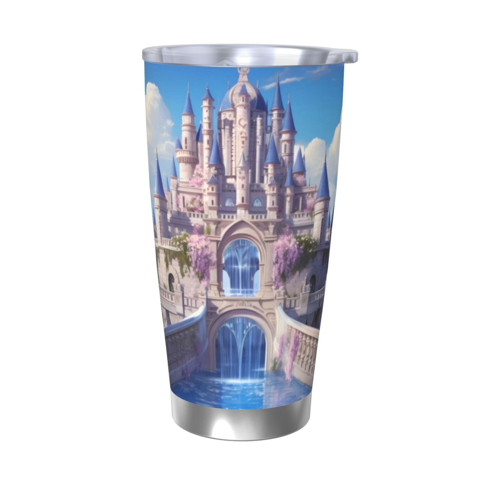 Gaeub Majestic Fantasy Castle Print 20-Ounce Stainless Steel Car Cup ...