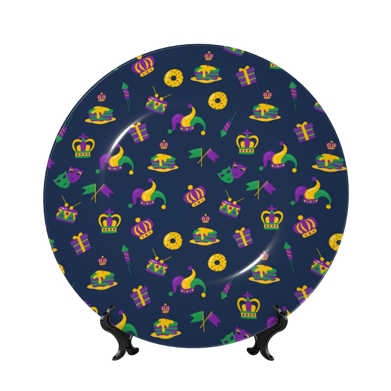 Gaeub Mardi Gras Carnival Print Ceramic Plate,Dinner Plates,Bone China ...