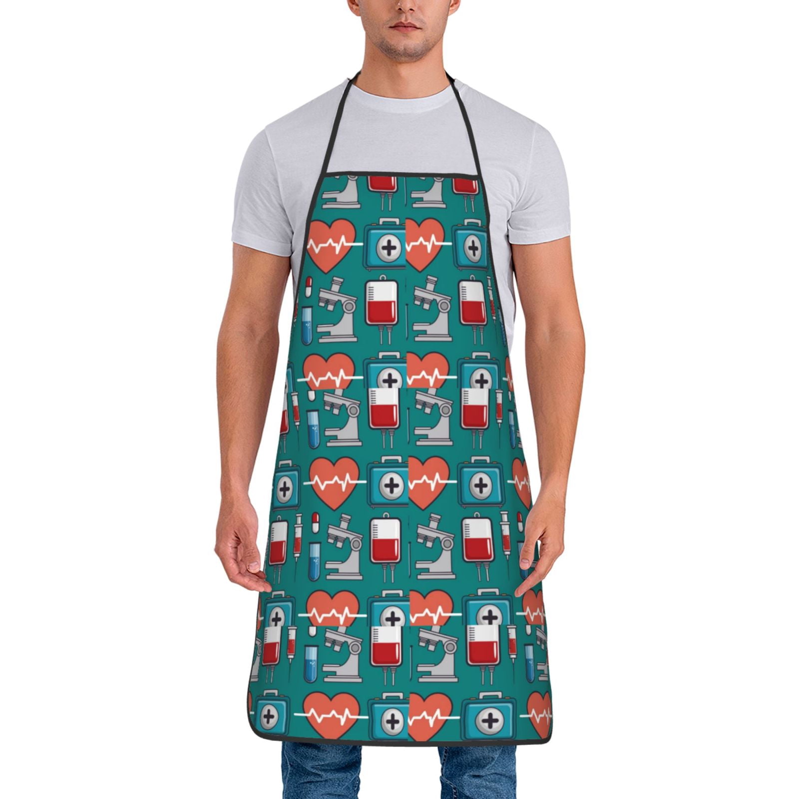 Gaeub Medical Elements Print Apron for Men and Women,Waterproof Apron ...
